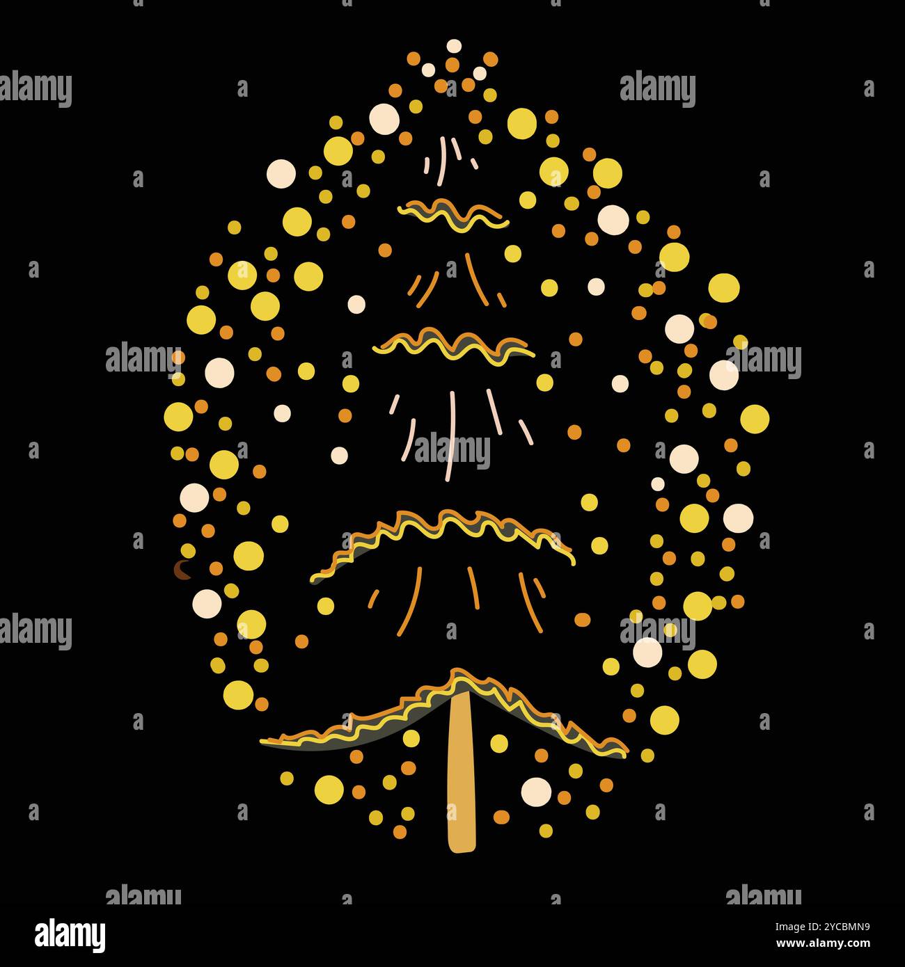 Funny Christmas tree in cartoon style Stock Vector Image & Art - Alamy