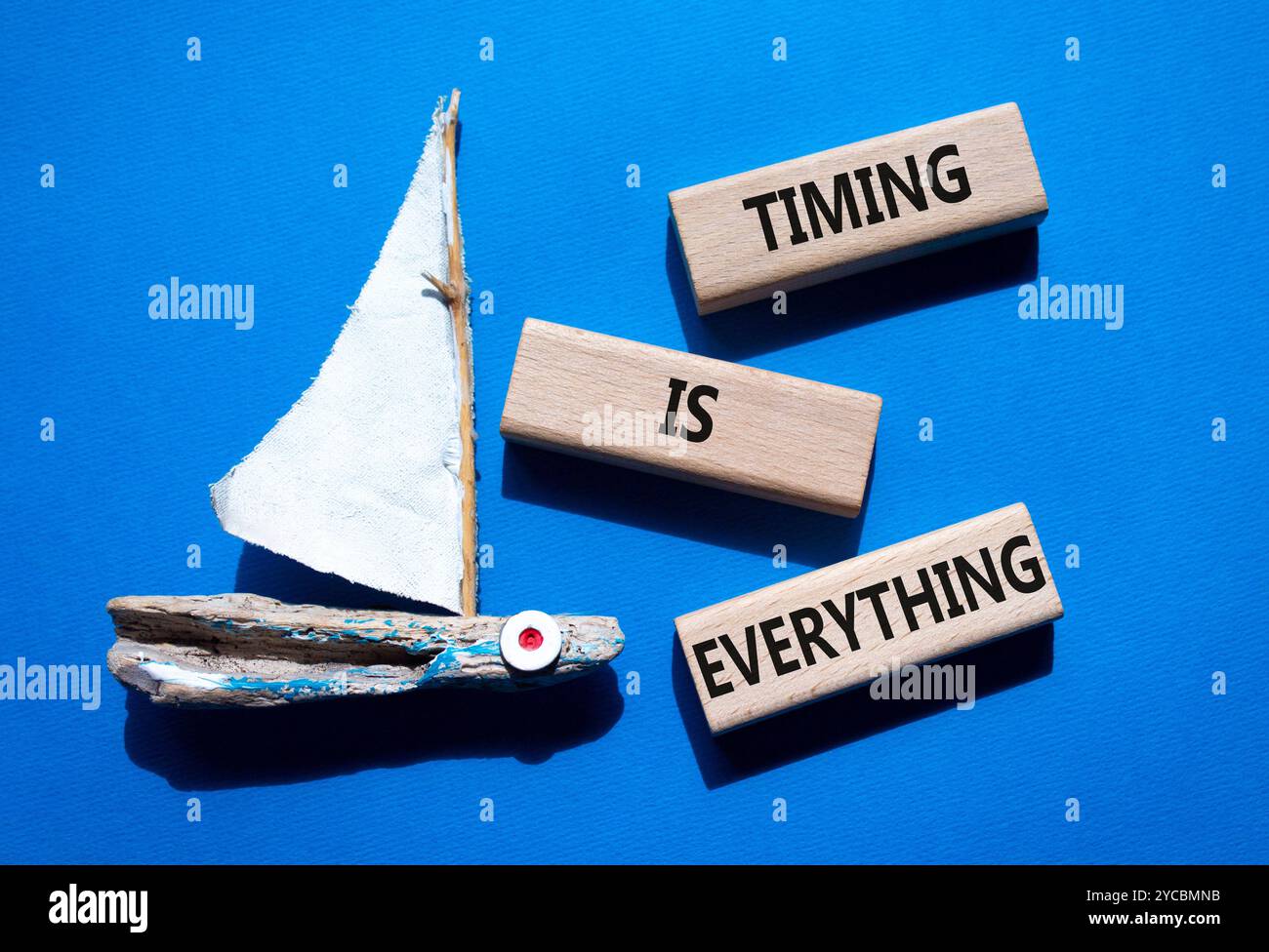 Timing is Everything symbol. Wooden blocks with words Timing is ...