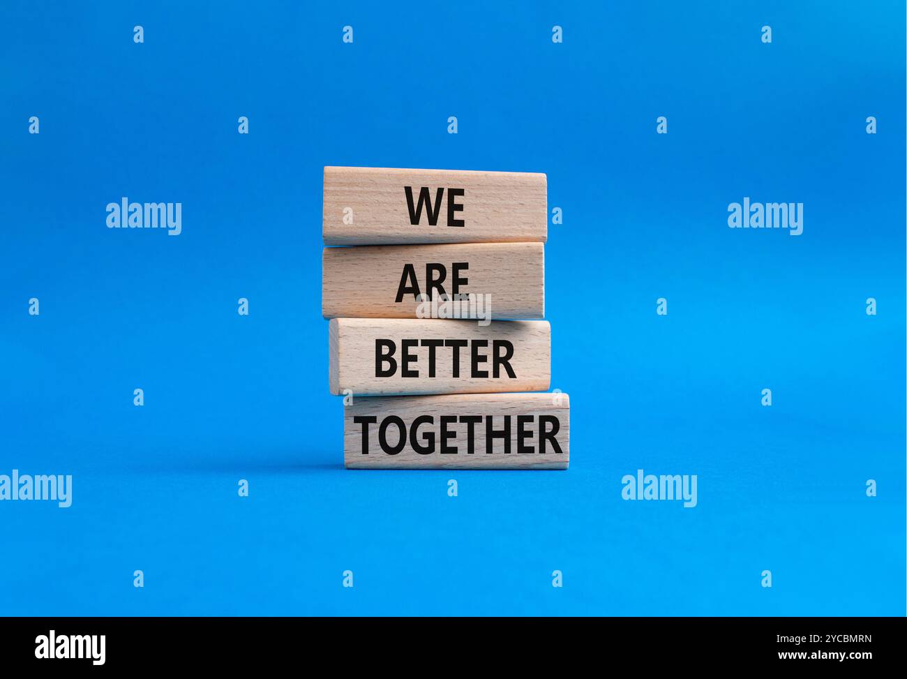 We are better together symbol. Wooden blocks with words We are better ...