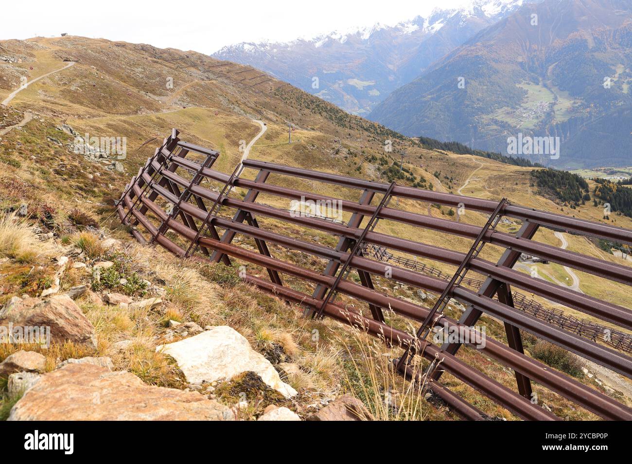 Avalanche fence protection barriers hi-res stock photography and images ...
