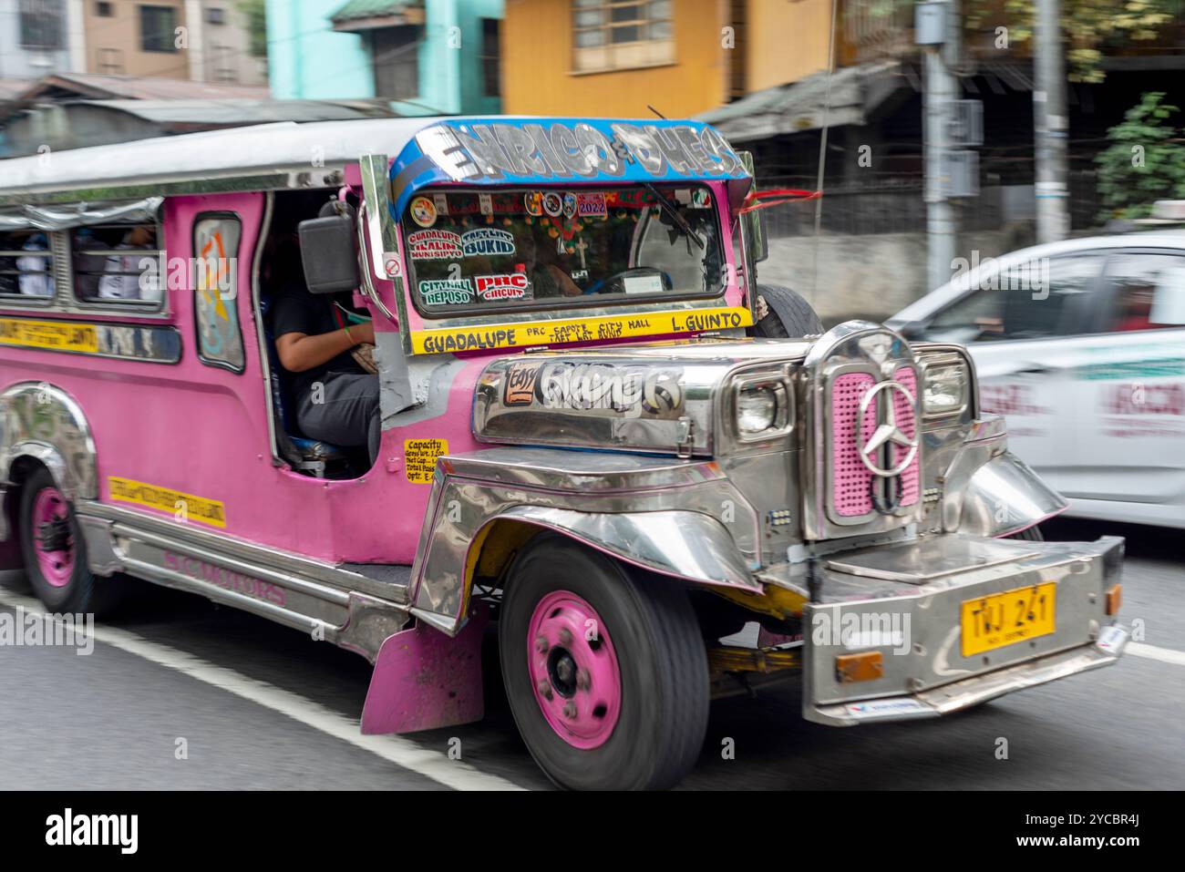 Manila,Philippines-January 13 2023:The colorful,rustic vehicles rush ...