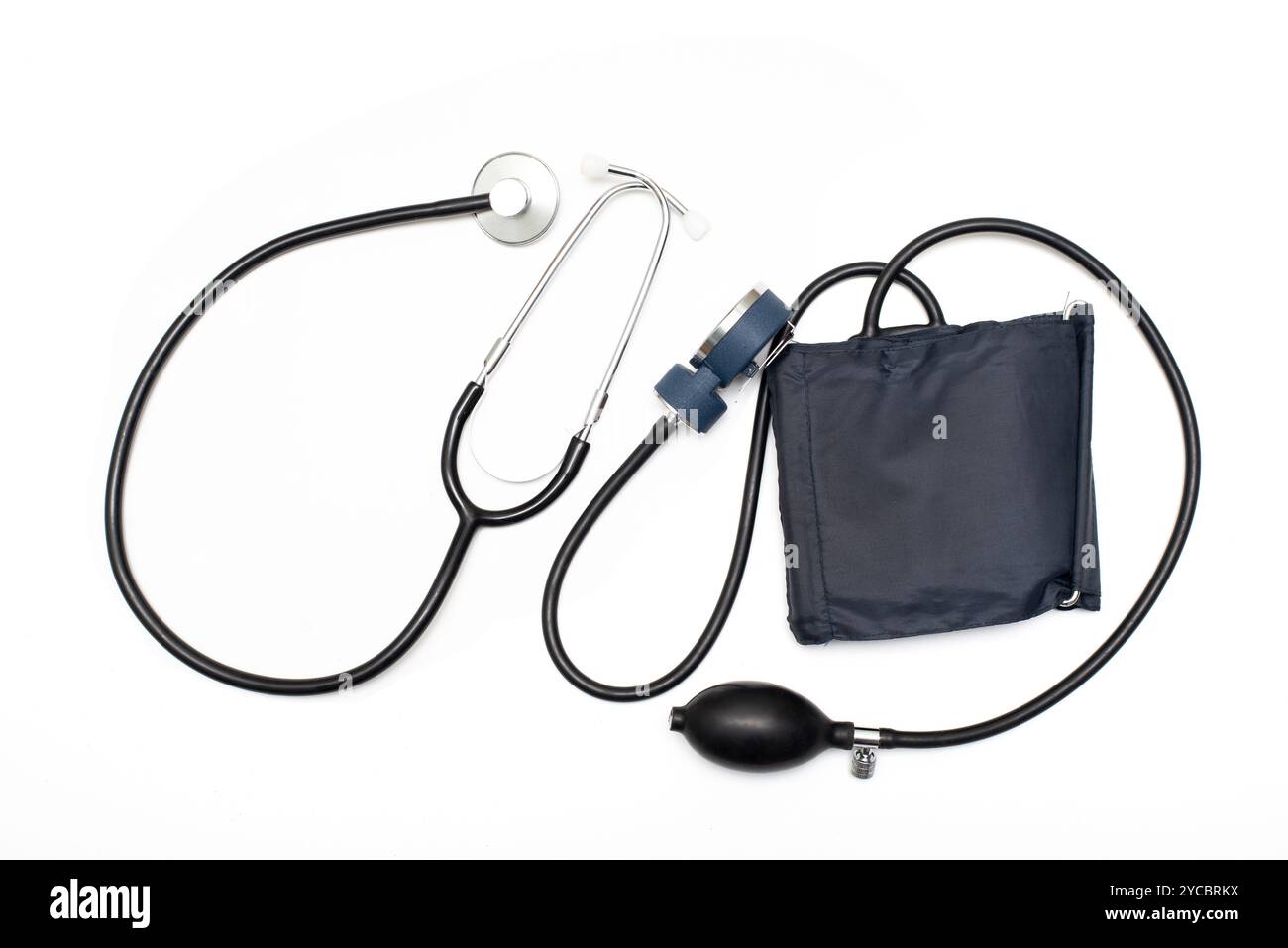 Tonometer. pressure measuring device on a white background. top view ...