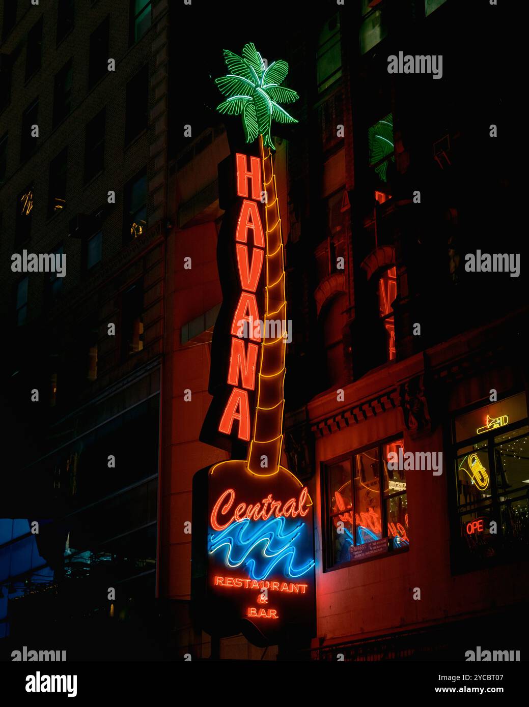 Havana Central neon sign at Times Square, in Manhattan, New York City ...