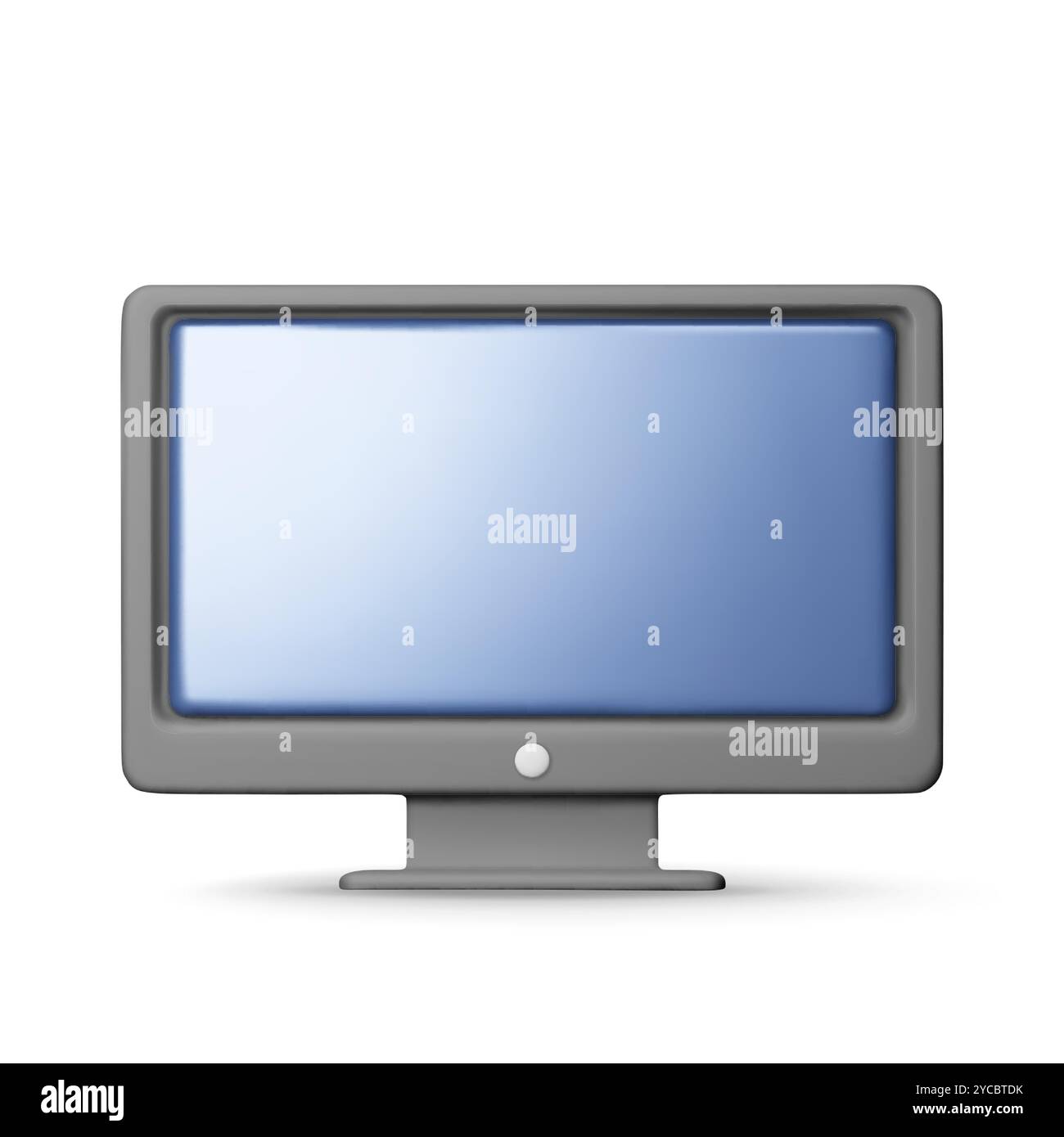 3d black PC monitor with empty screen isolated Stock Vector Image & Art ...