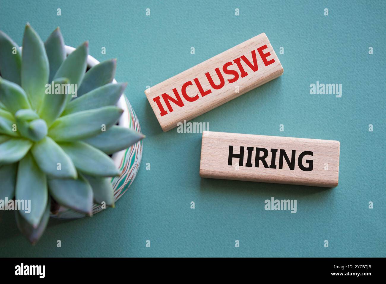 Inclusive Hiring symbol. Wooden blocks with words Inclusive Hiring ...
