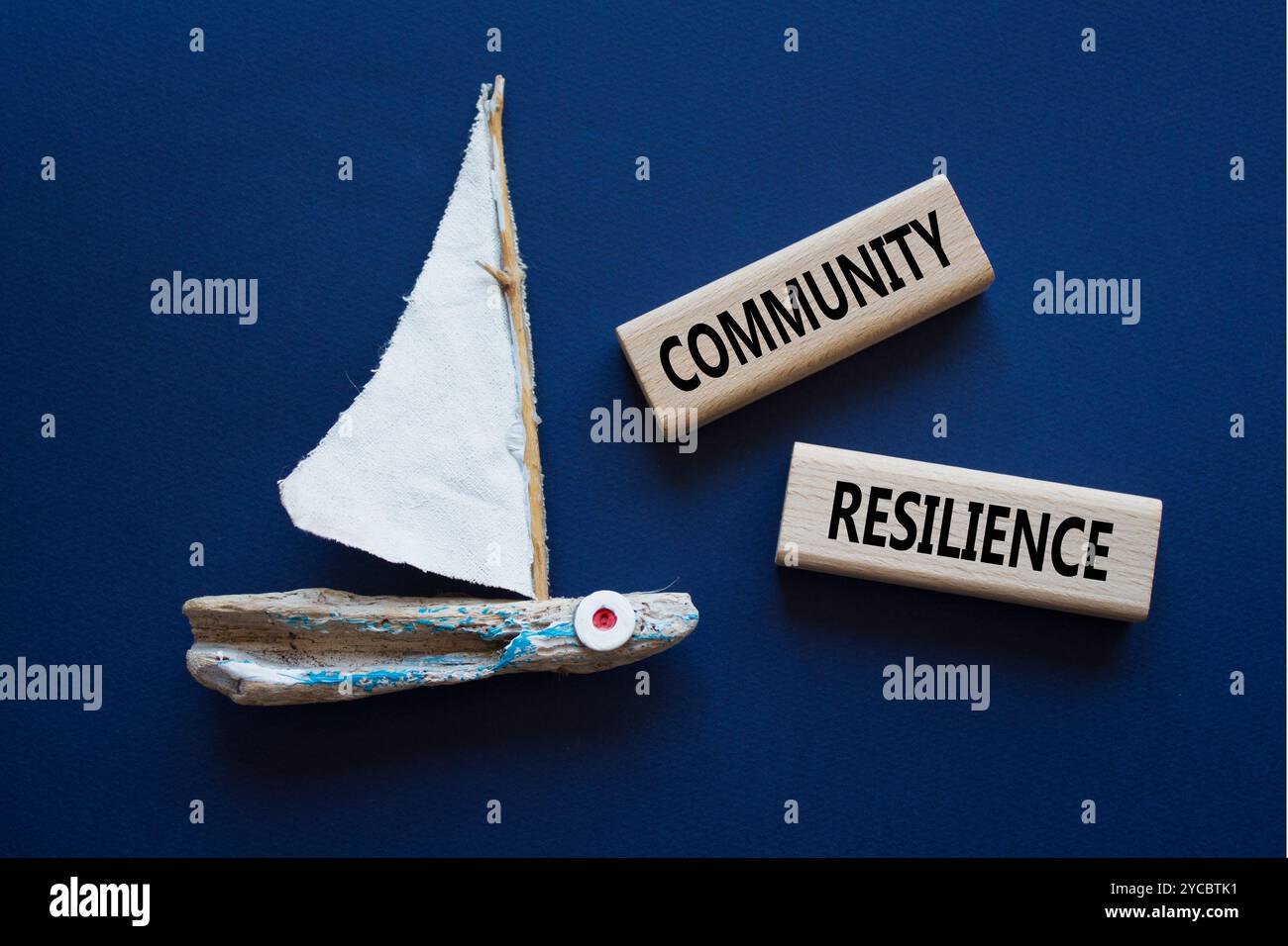 Community Resilience symbol. Wooden blocks with words Community ...