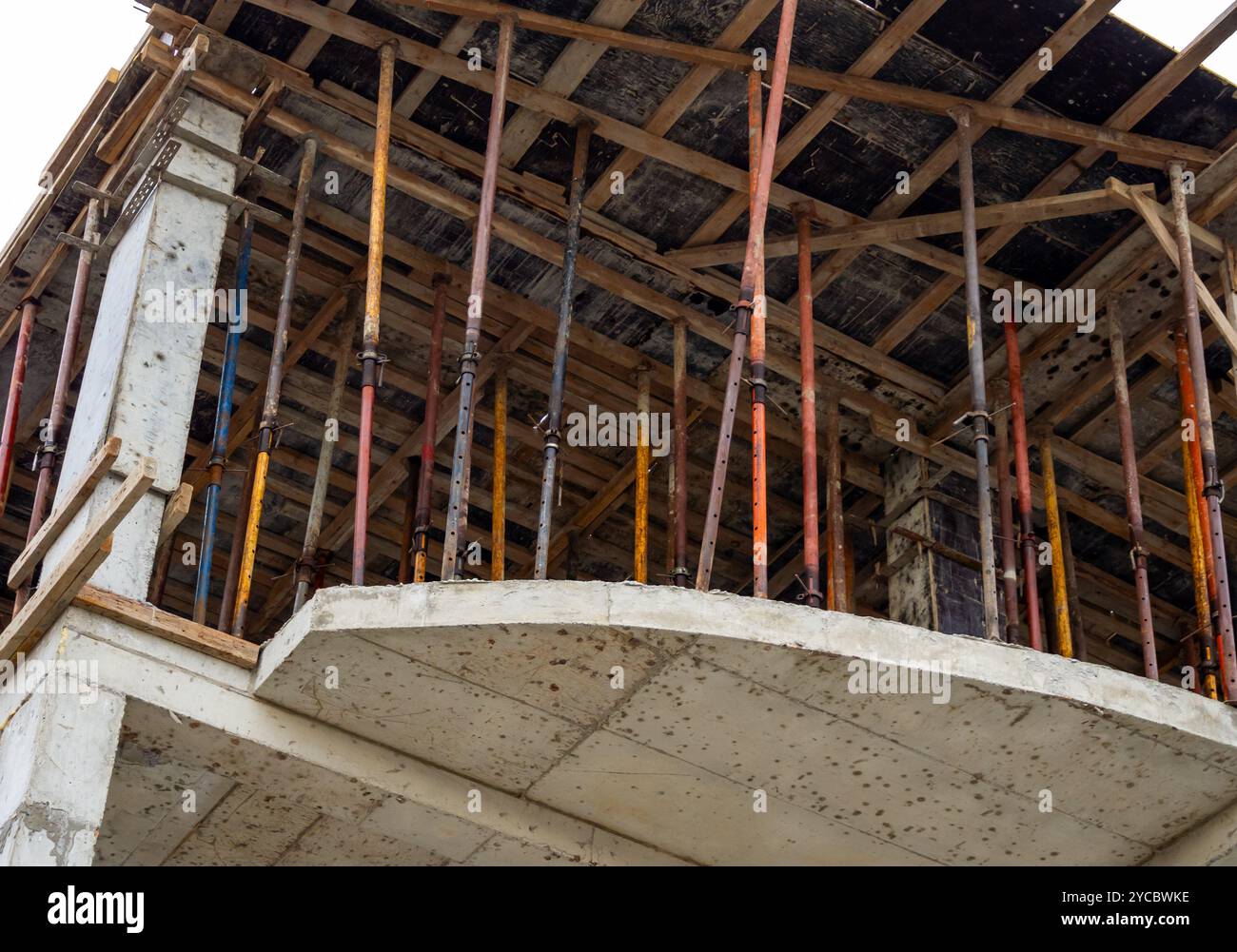 Fragment of removable formwork for pouring the floor Stock Photo - Alamy