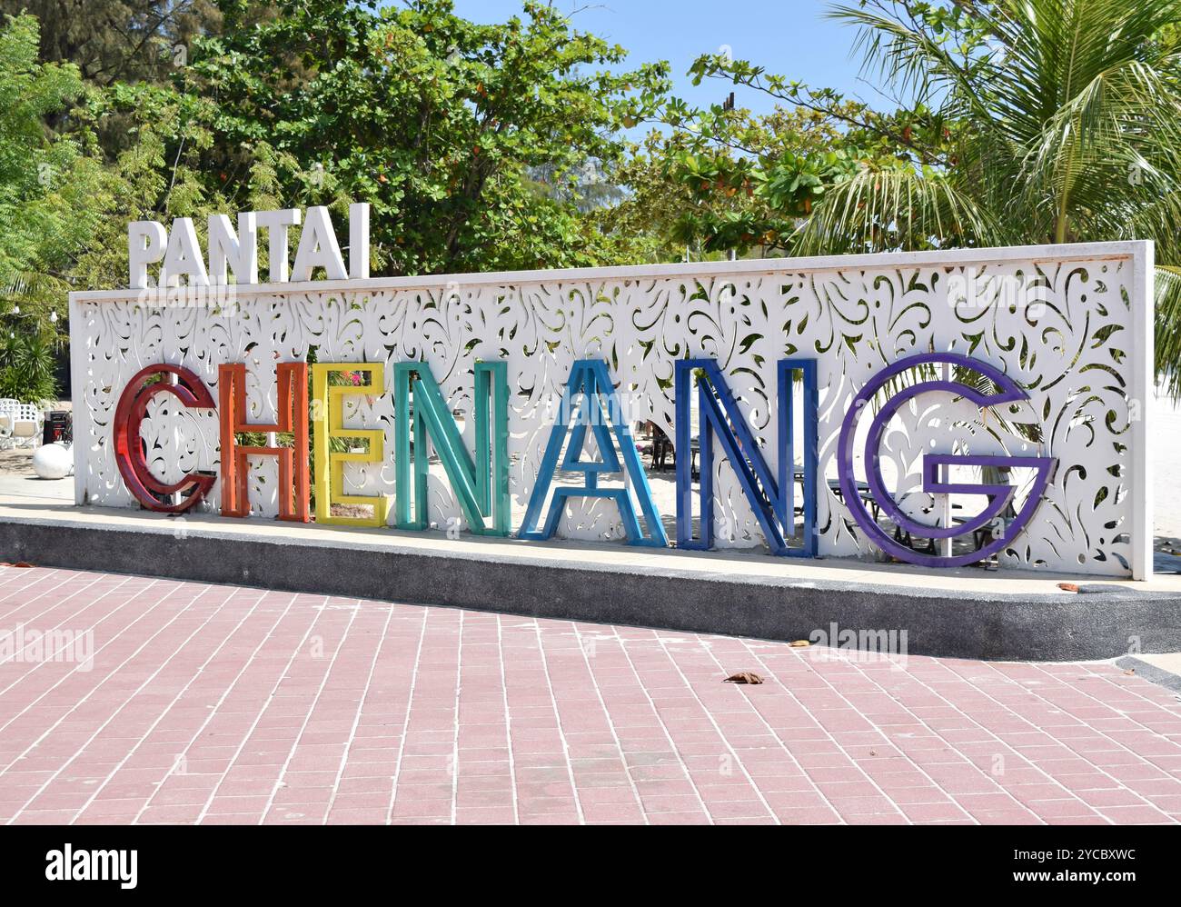Pantai Chenang beach name in Langkawi Malaysia Stock Photo - Alamy