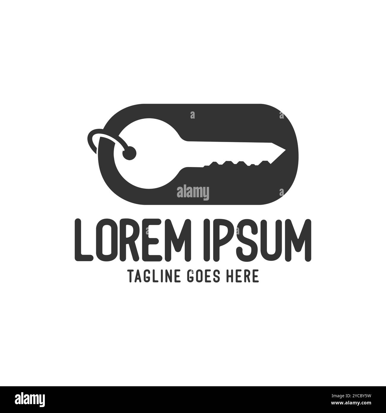 Vintage Retro Simple Minimalist Key Chain Icon Illustration Logo Design ...