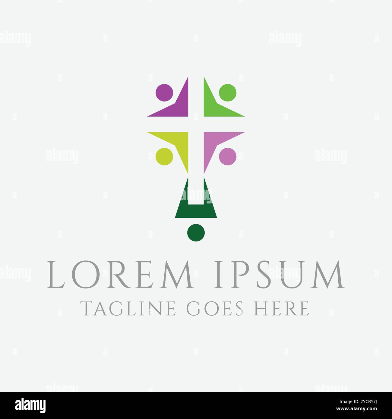 Modern Abstract Human Child Kids with Jesus Christian Catholic Cross ...