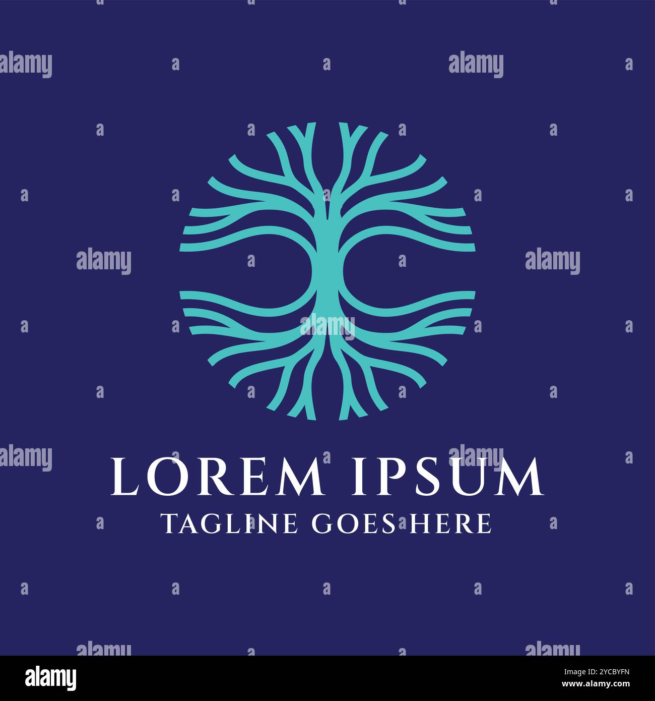 Tree of Life, Oak Banyan Maple Root for Health Icon Illustration Logo ...