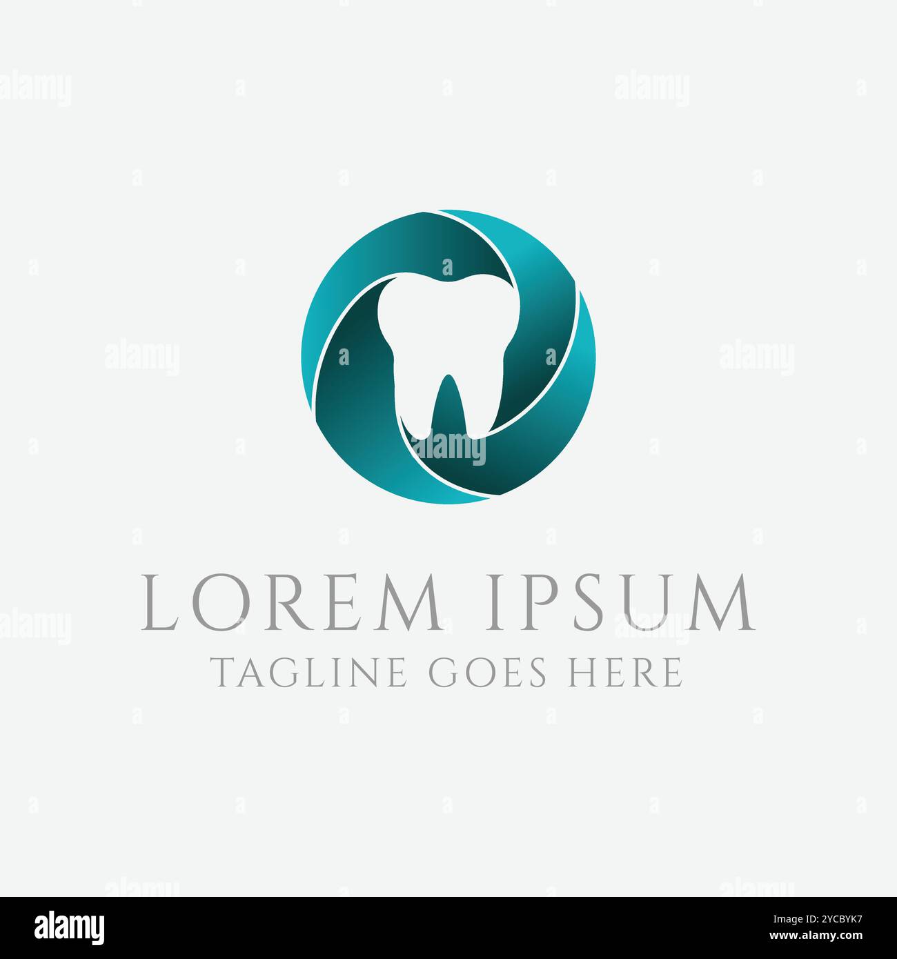 Modern Circular Dent Tooth for Dental Dentist Clinic Logo Design Vector ...