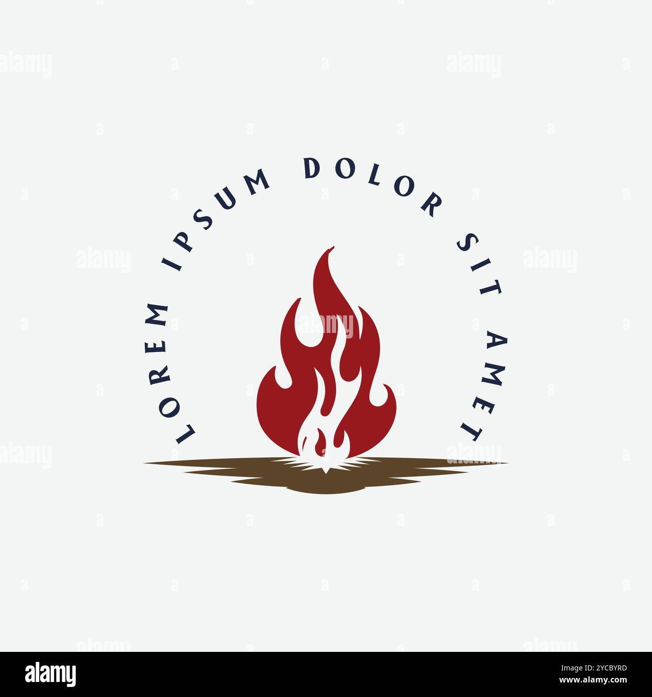 Vintage Retro Flame Fire Bonfire for Camp Outdoor Adventure Logo Design ...