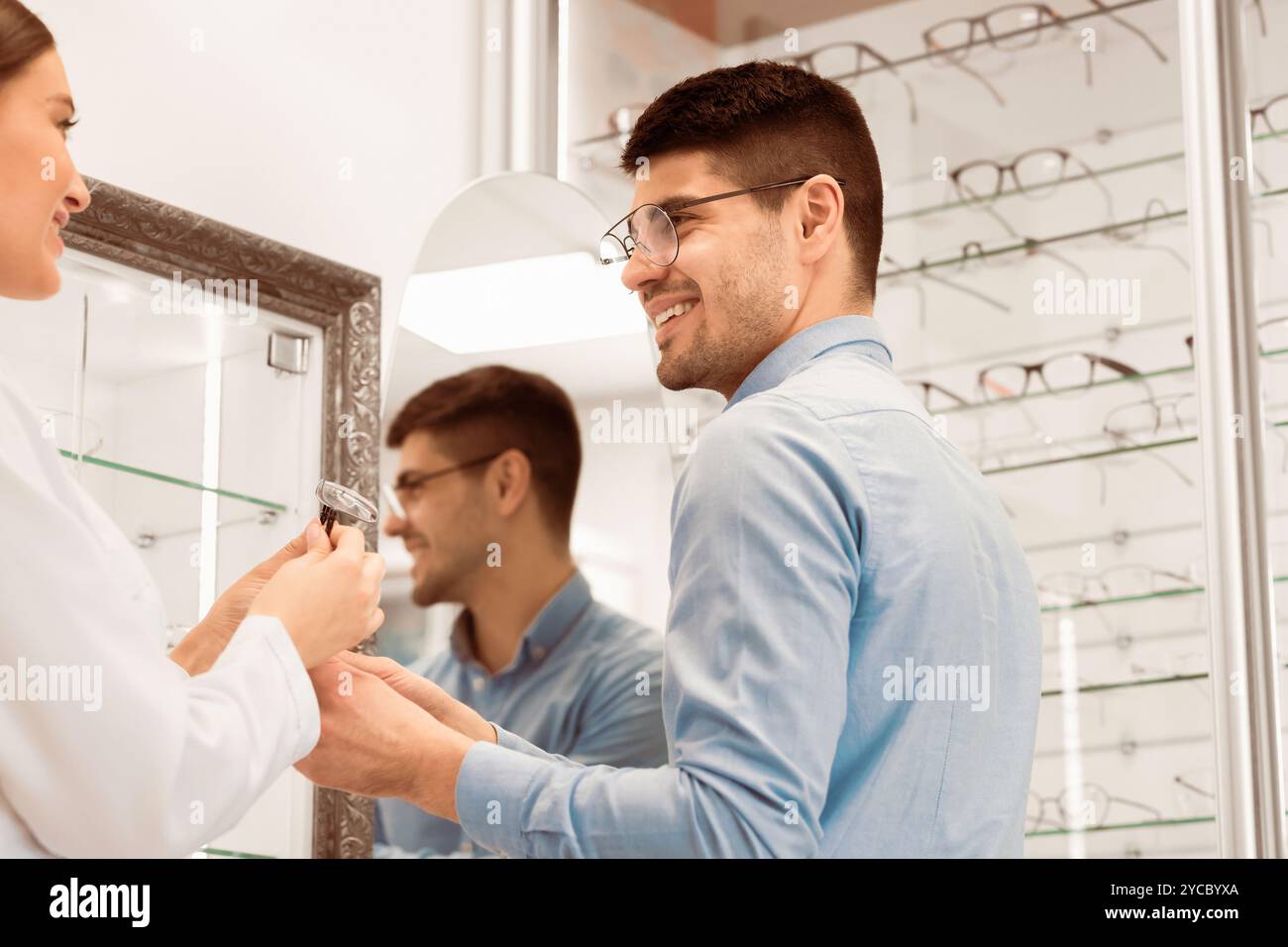 Young woman guy choose hi-res stock photography and images - Alamy