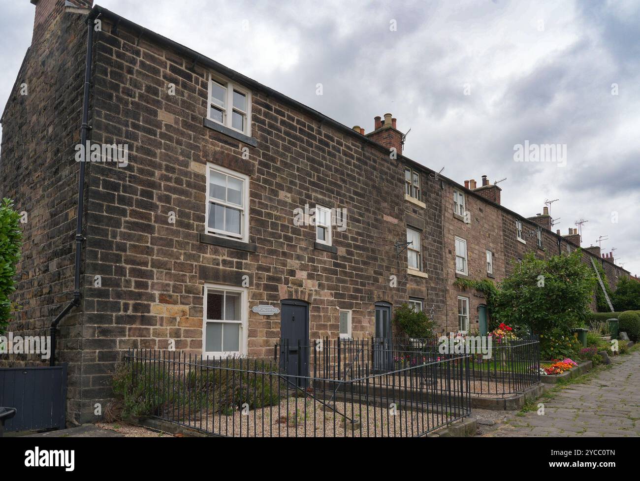 Traditional mill cottages in Belper, Derbyshire. Photo date: Monday ...
