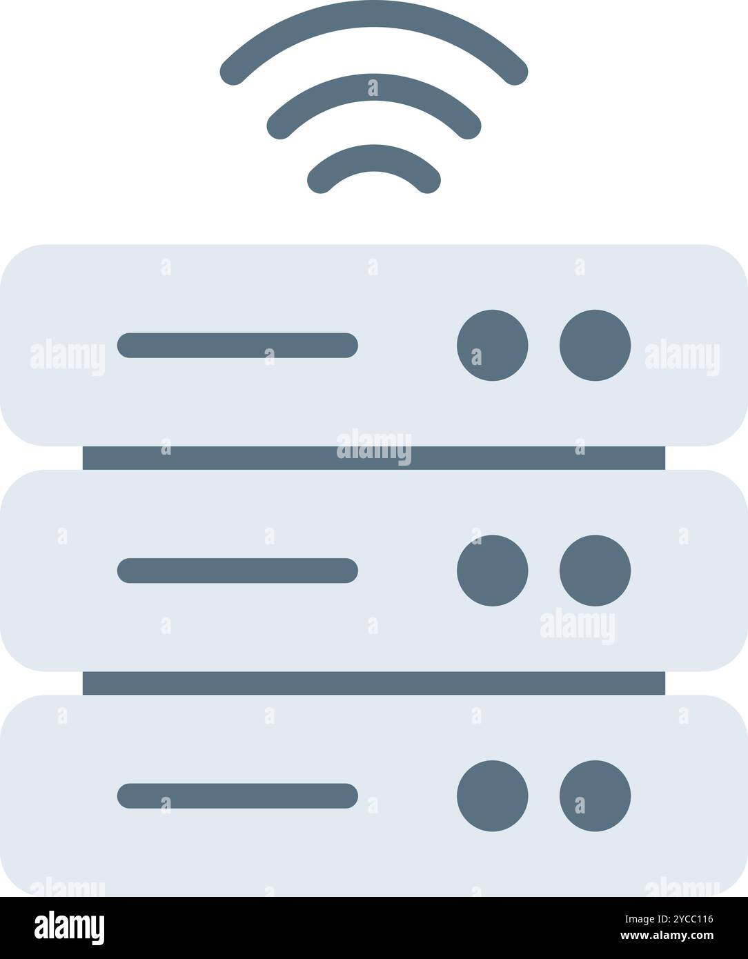 Wireless Database Icon Vector Image Suitable For Mobile Application