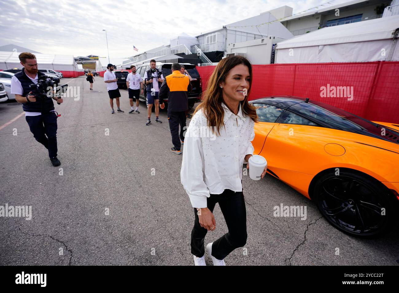 Former race car driver and current broadcaster Danica Patrick during ...