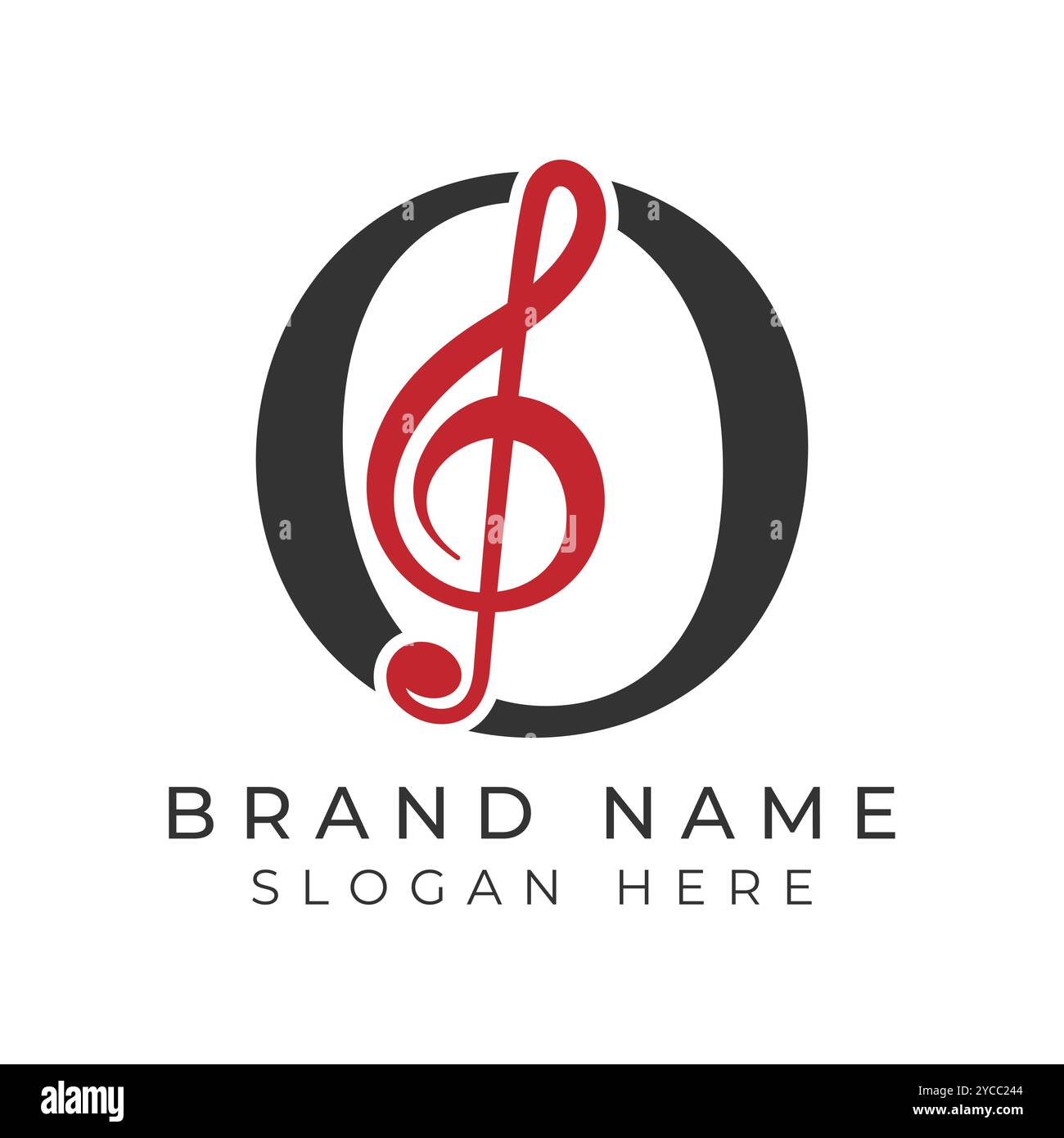 Initial Letter O with musical note Style icon. Alphabet O Music logo ...