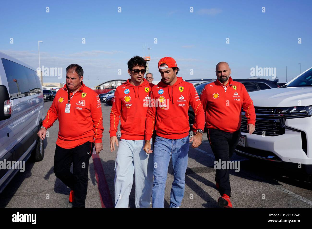 Ferrari drivers Charles LeClerc and Carlos Sainz during the 2024 United ...