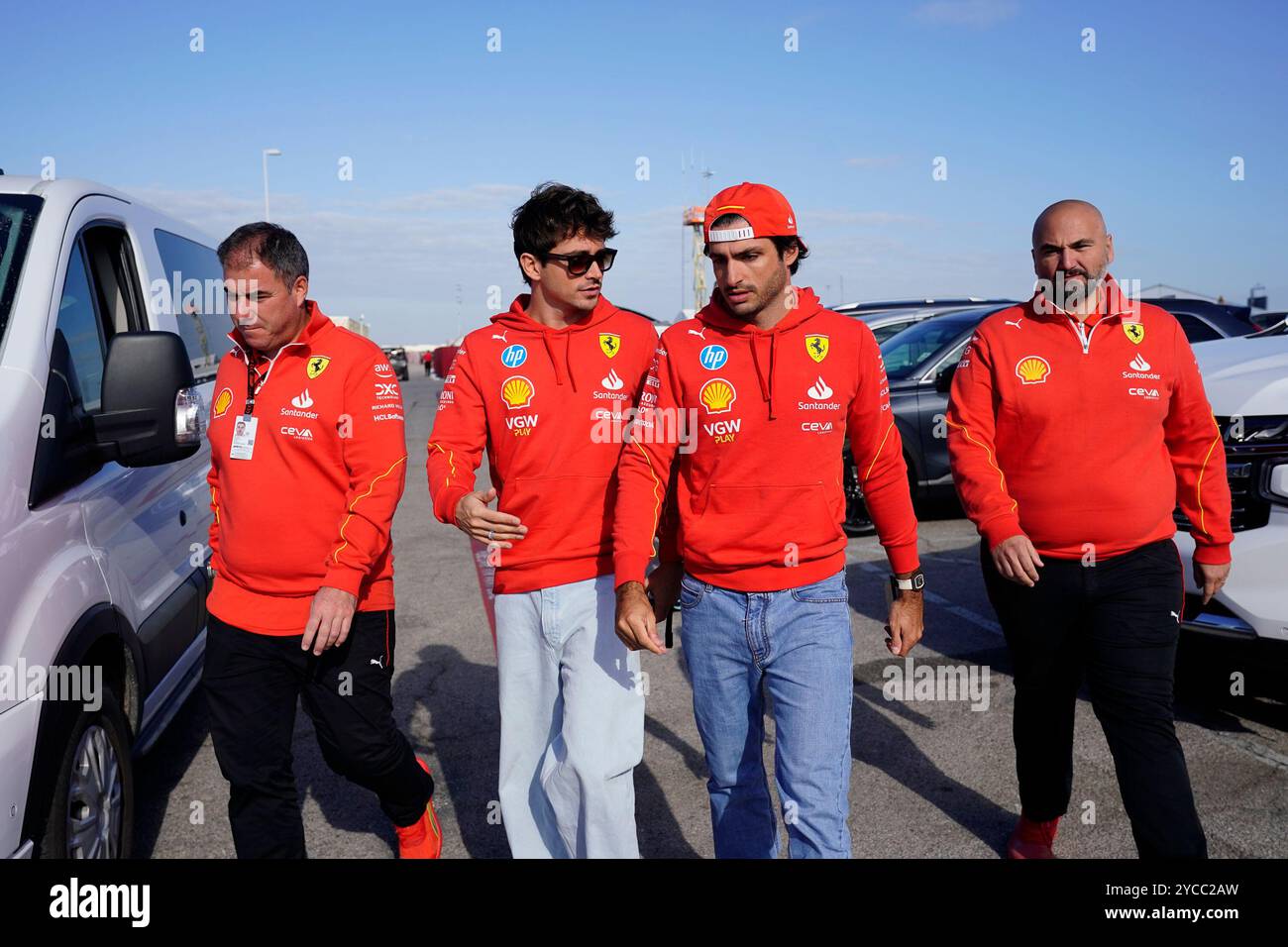 Ferrari drivers Charles LeClerc and Carlos Sainz during the 2024 United ...