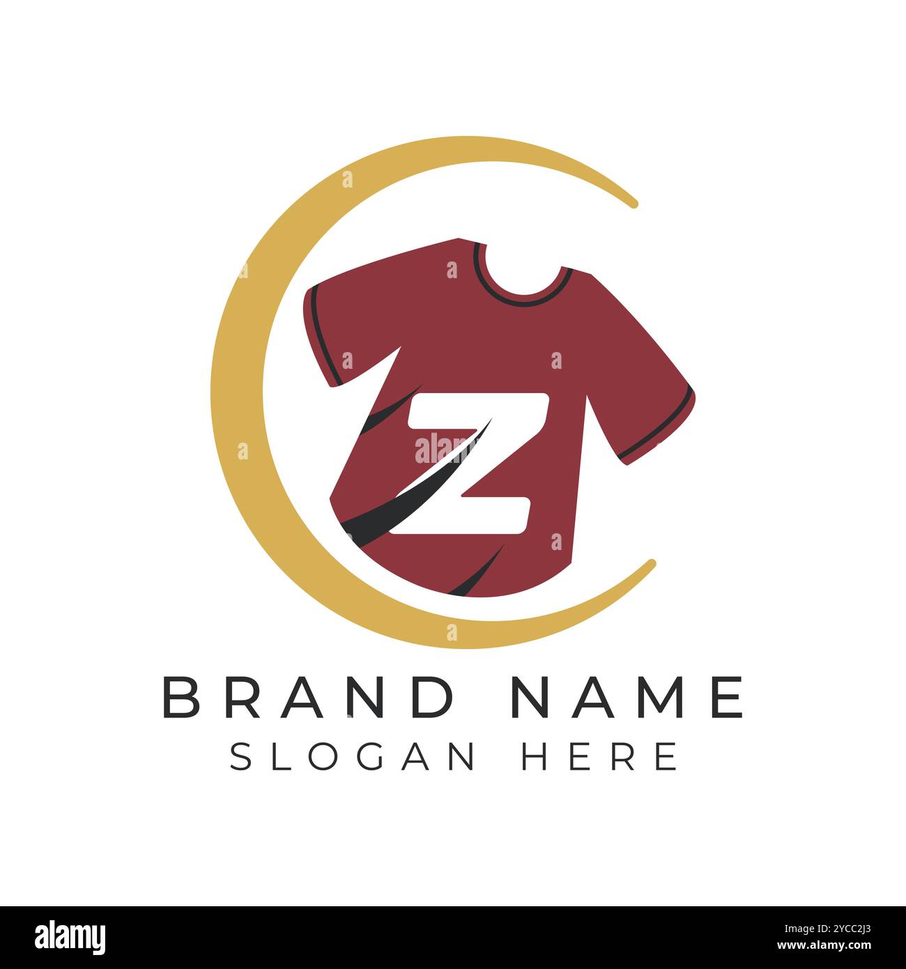 Letter Z Logo Concept With T-Shirt. Alphabet Z garments moon face icon ...