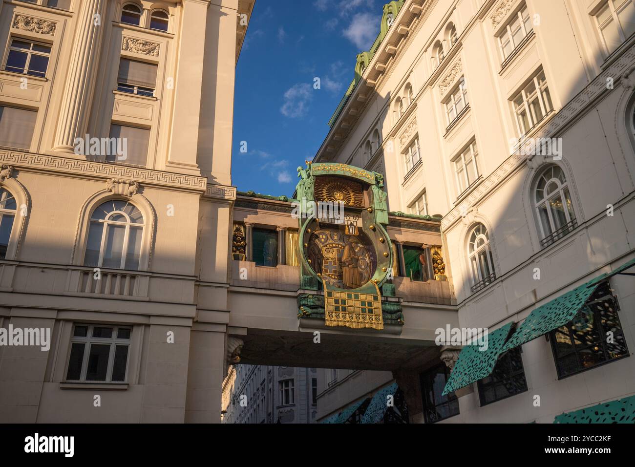 Anker Clock, Historic clock lavishly decorated with copper details in ...