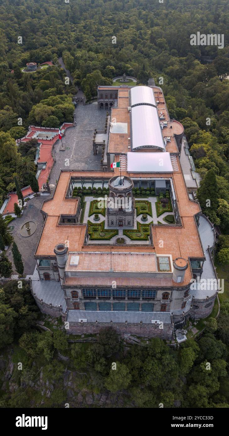 Aerial view of Chapultepec Castle in Mexico City Stock Photo - Alamy