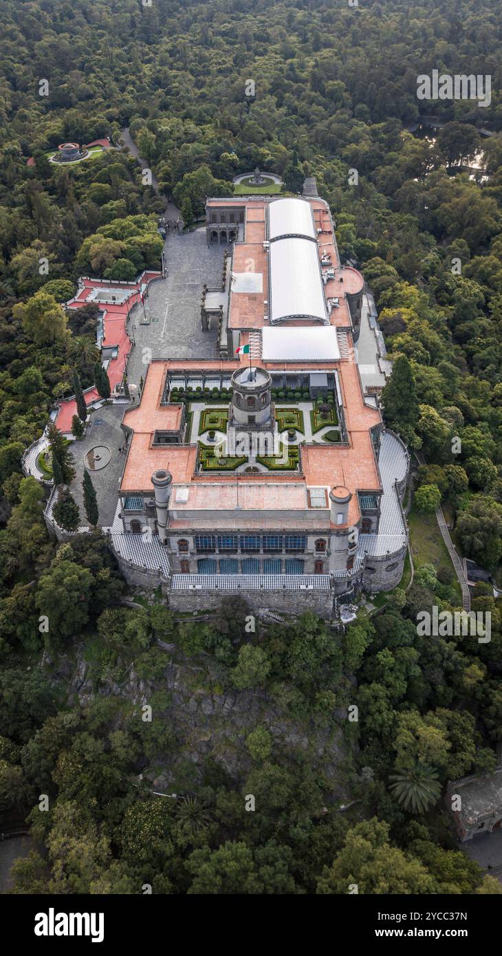 Aerial view of Chapultepec Castle in Mexico City Stock Photo - Alamy