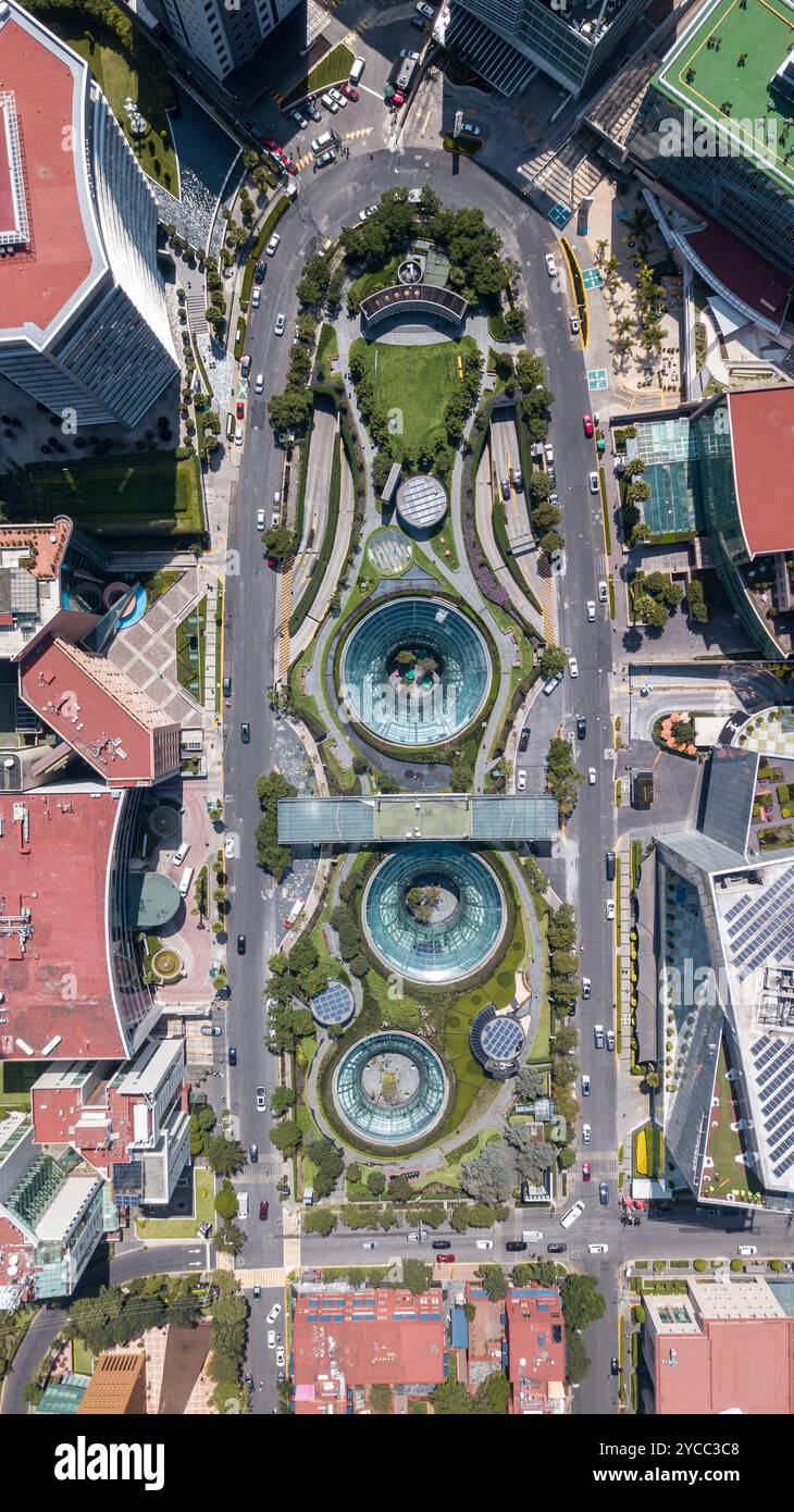 Aerial view of the mall in Santa Fe, Mexico City Stock Photo - Alamy