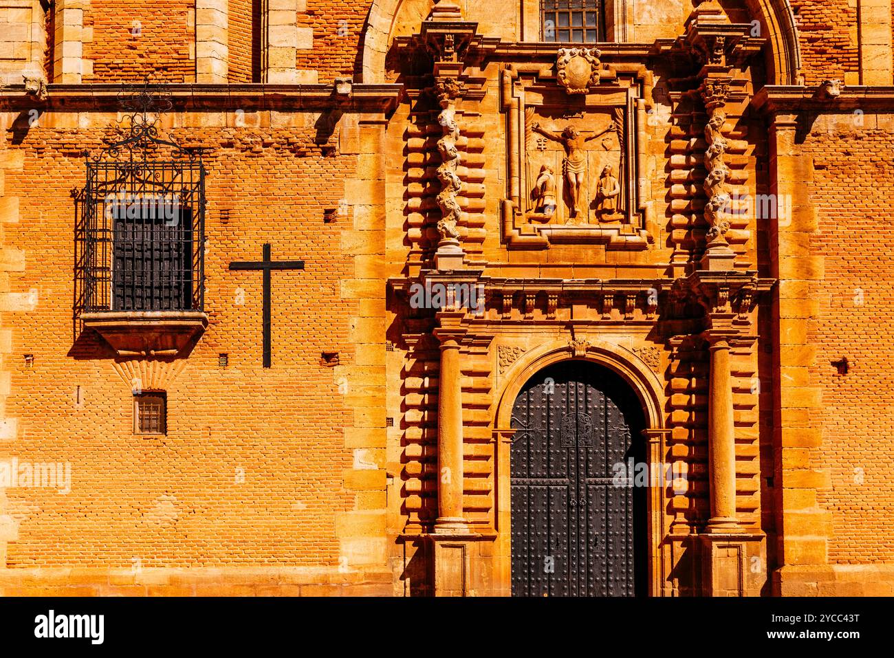 Main facade. Relief depicting Christ and the miracle with the thieves ...