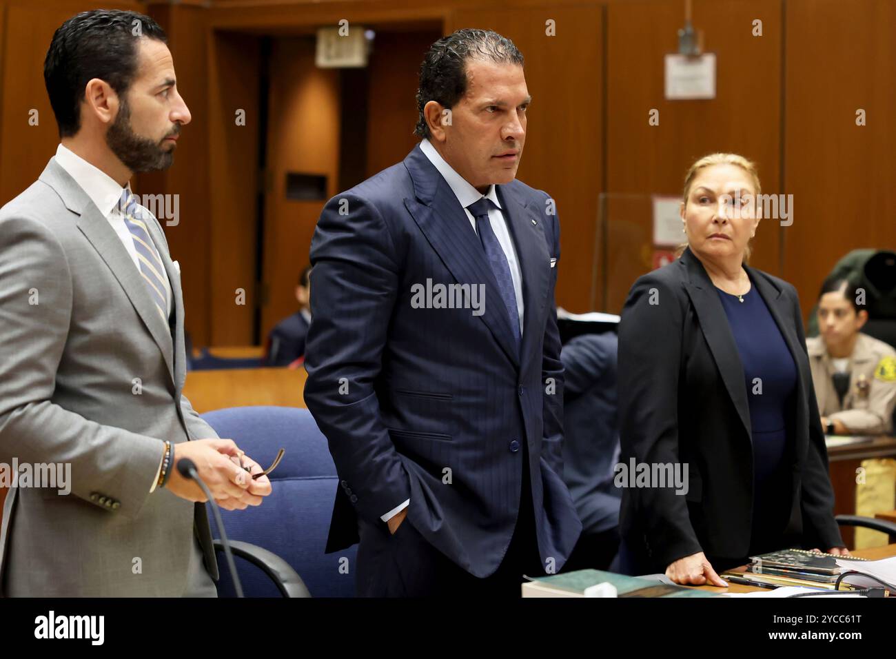 Defense attorneys, from left, Chad Seigel, Joe Tacopina, and Sara ...