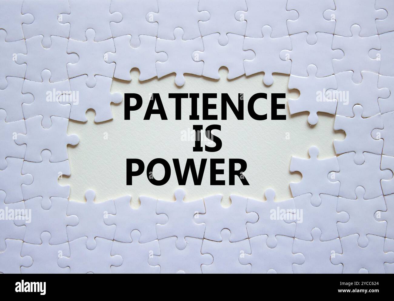 Patience is Power symbol. Concept words Patience is Power on white ...