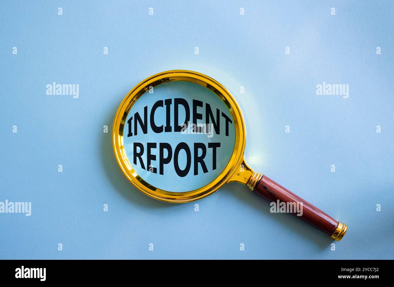 Incident Report symbol. Concept word Incident Report on magnifying ...