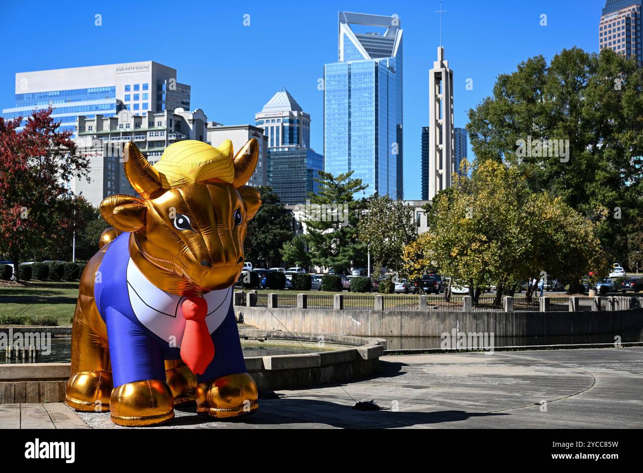 IMAGE DISTRIBUTED FOR FAITHFUL AMERICA - A 15-foot-tall golden calf ...