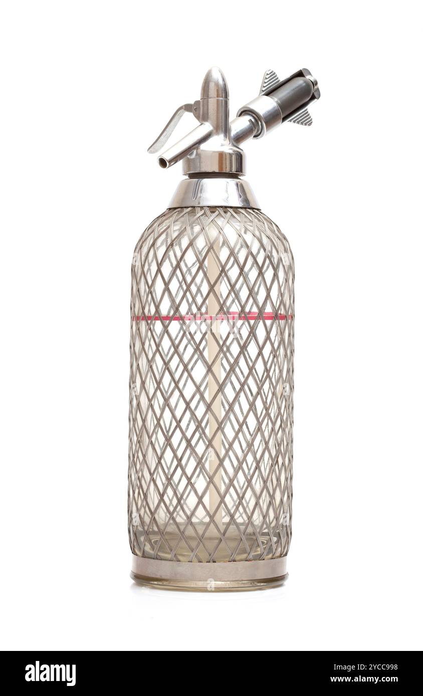 Old siphon bottle from the 1970's isolated on white background Stock ...