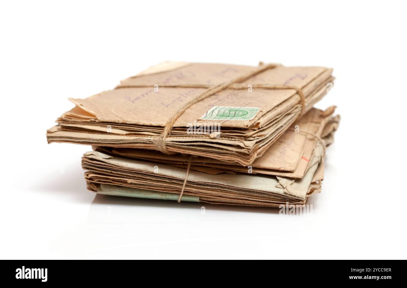 USSR - CIRCA 1928: vintage letters with a stamp printed in the USSR ...