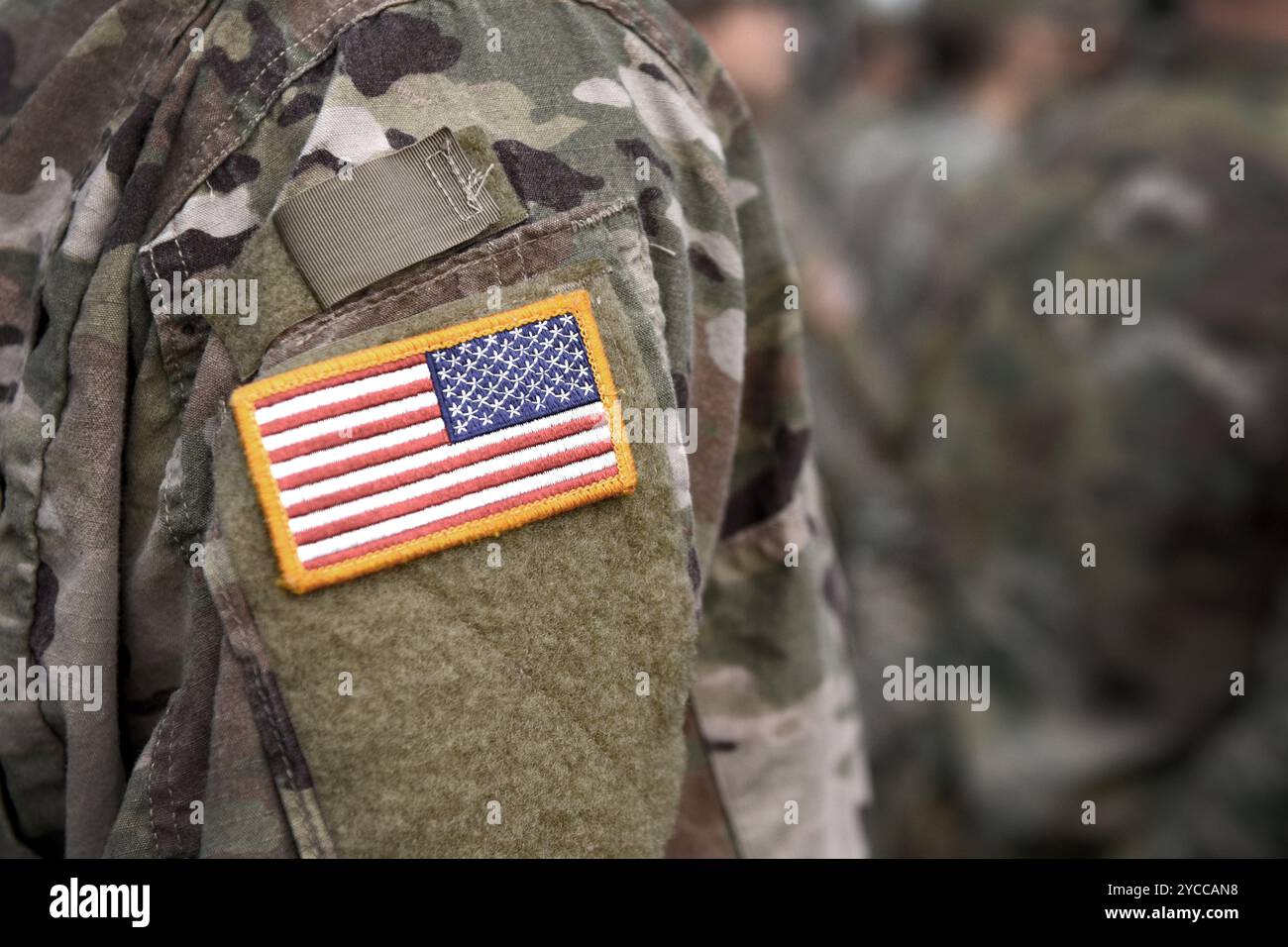 Veterans Day. US soldiers. US army. USA patch flag on the US military ...