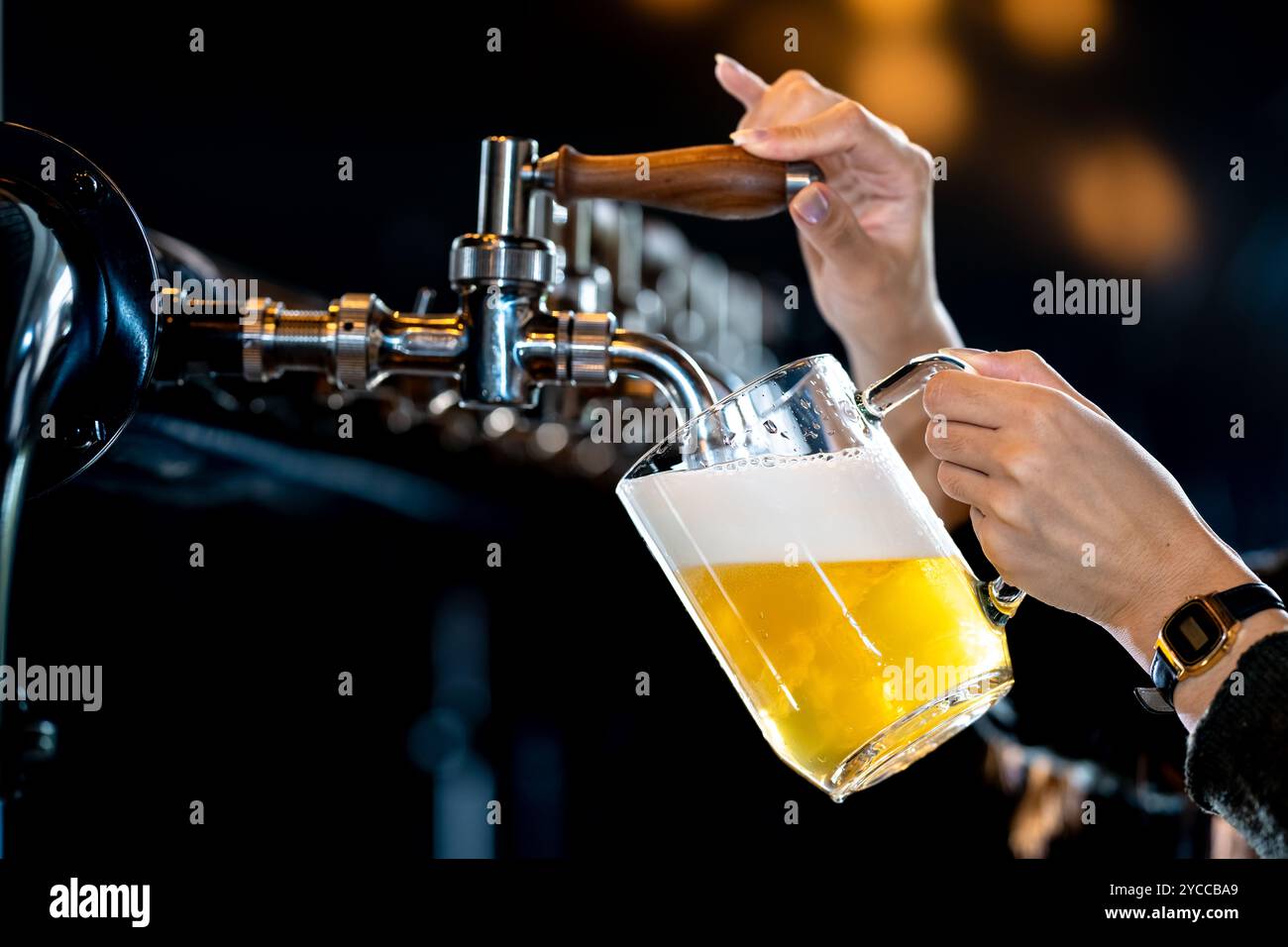 Bartender pouring alcohol from hi-res stock photography and images - Alamy