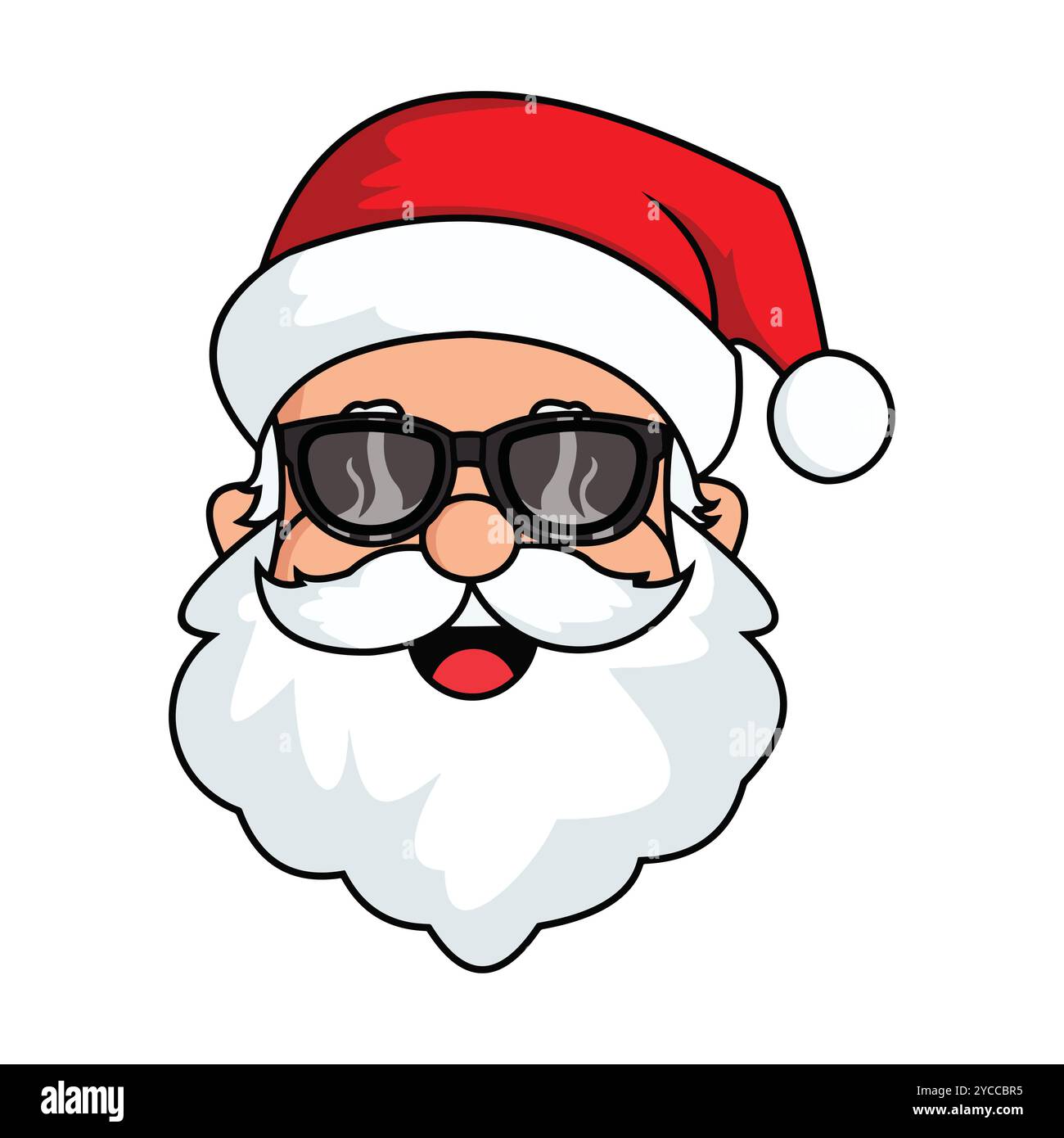 Stylish joyful santa claus on Stock Vector Images - Alamy
