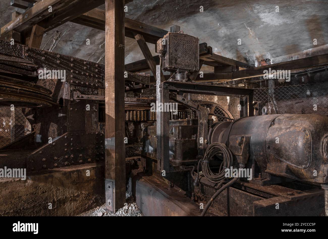 historic machinery of a abandoned mining site Stock Photo - Alamy