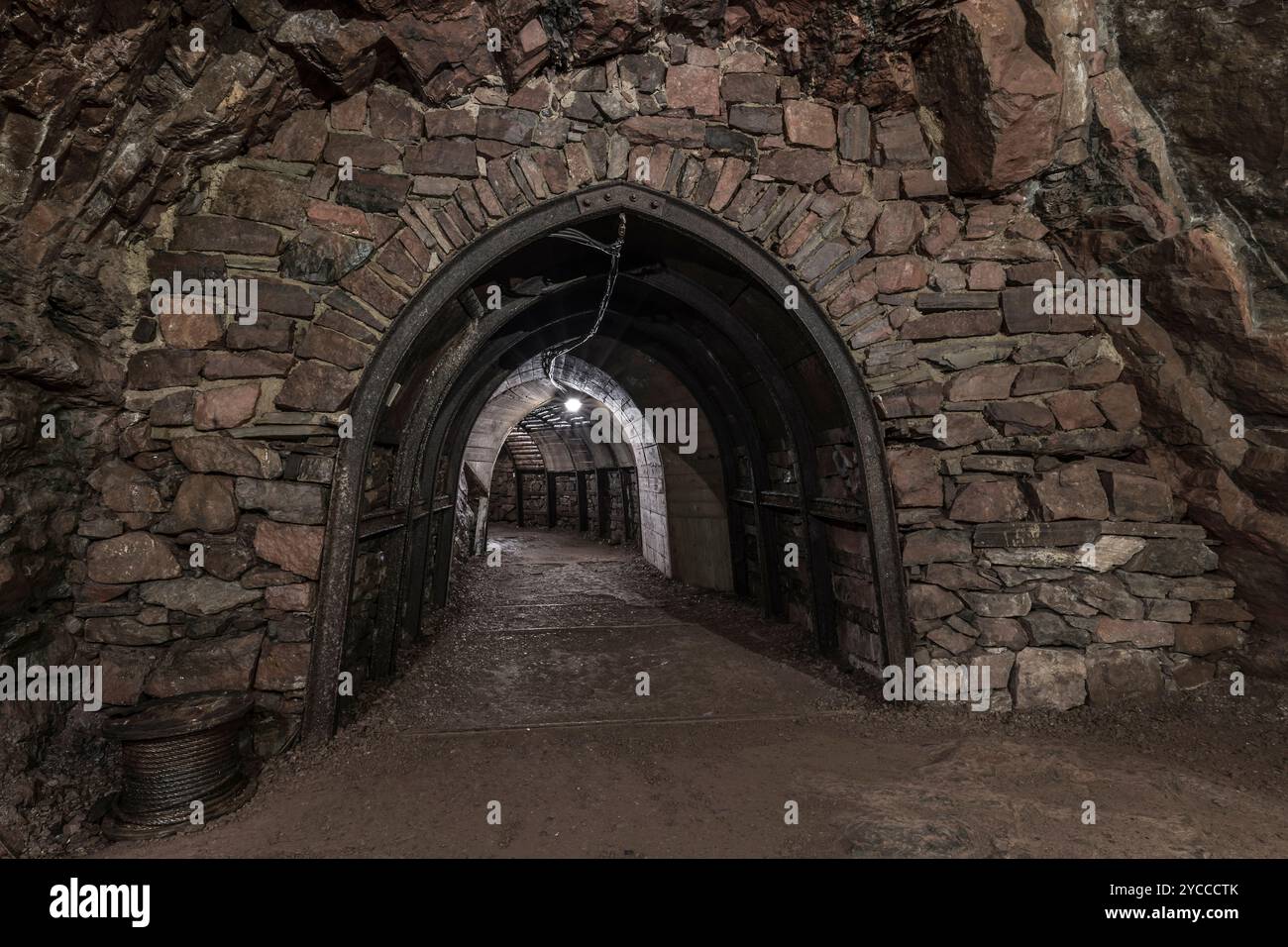 historic machinery of a abandoned mining site Stock Photo - Alamy