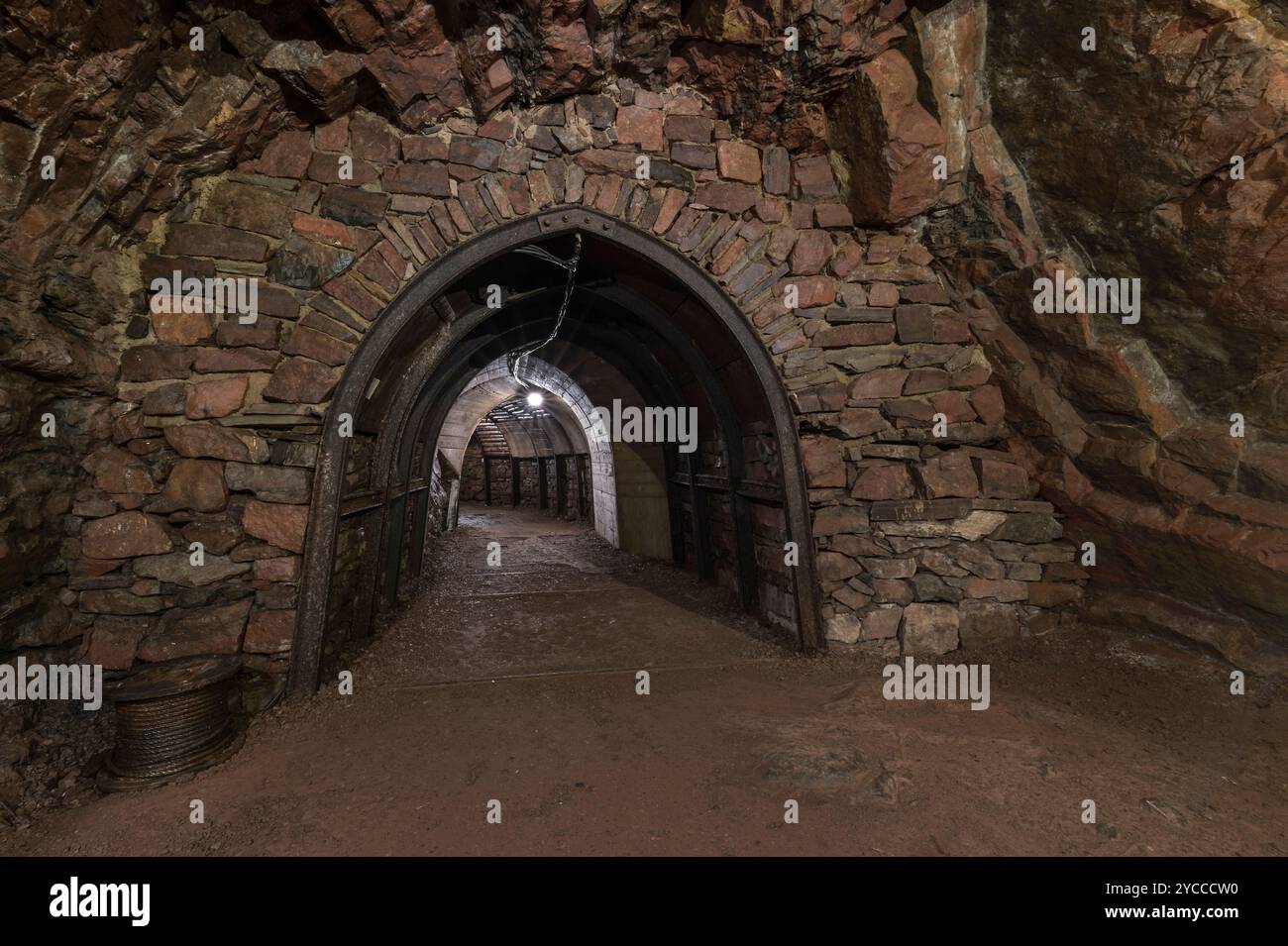 historic machinery of a abandoned mining site Stock Photo - Alamy