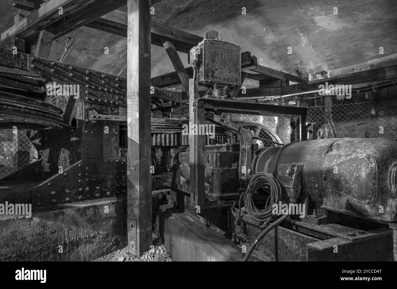 historic machinery of a abandoned mining site Stock Photo - Alamy