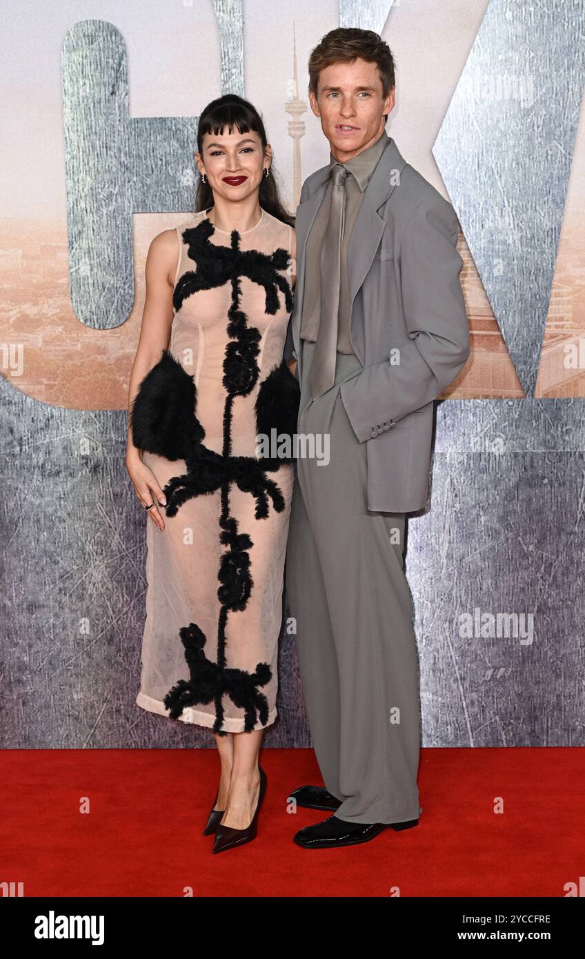 London, UK. October 22nd, 2024. Ursula Corbero and Eddie Redmayne ...