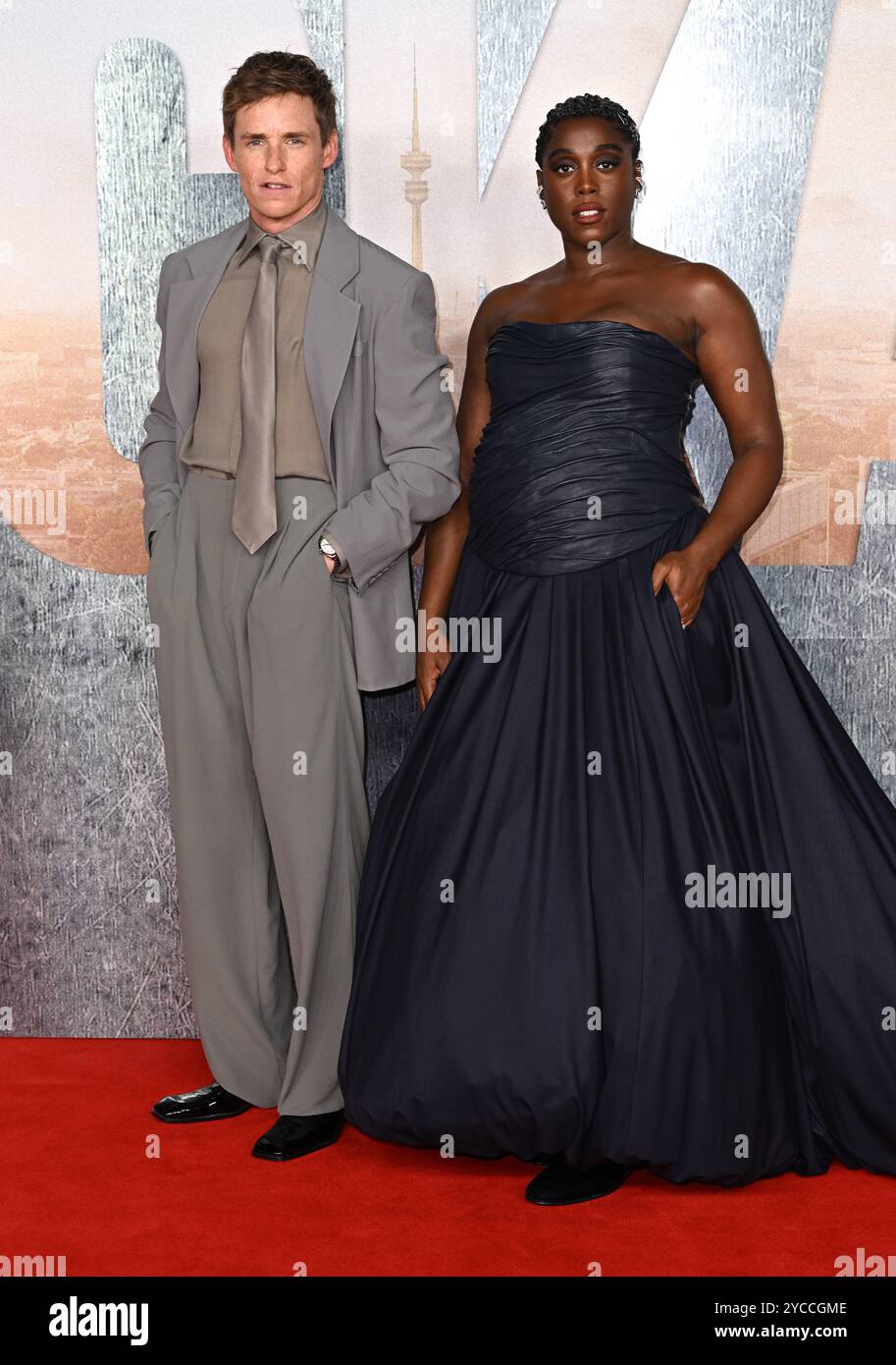 London, UK. October 22nd, 2024. Eddie Redmayne and Lashana Lynch ...