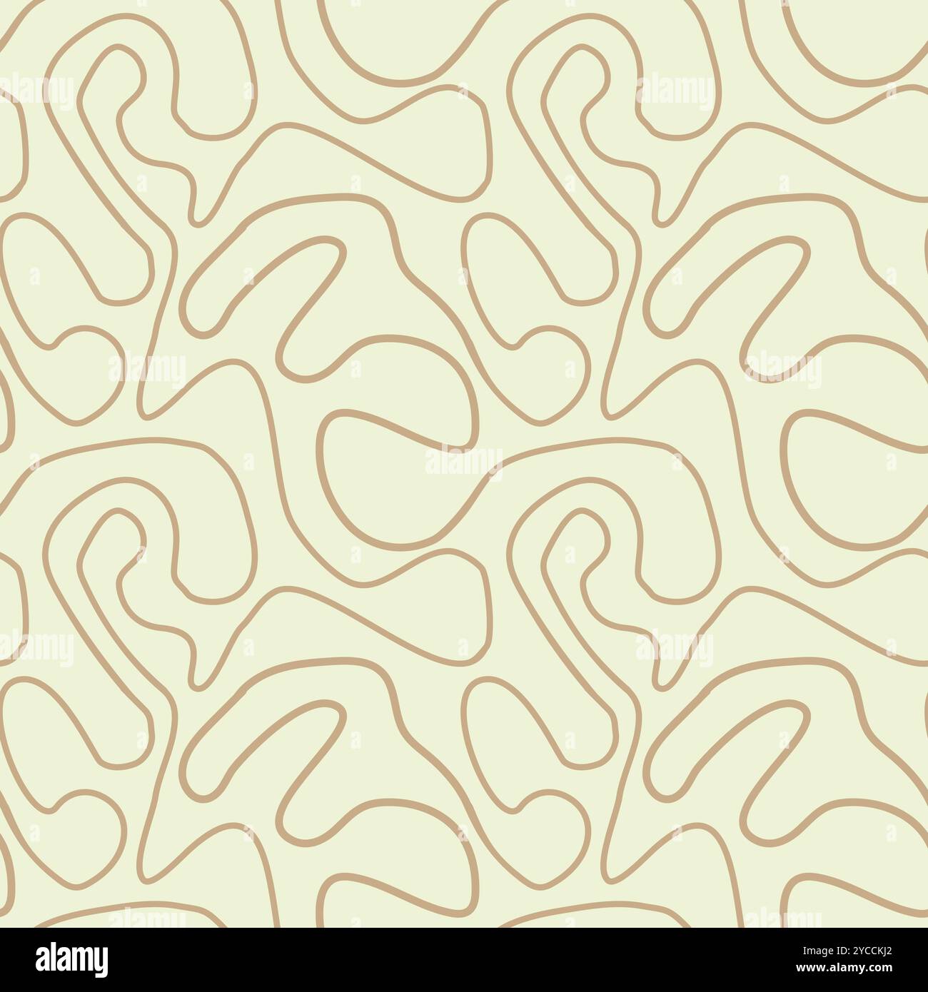 Abstract tan Minimal brush swirl lines seamless pattern on beige ...