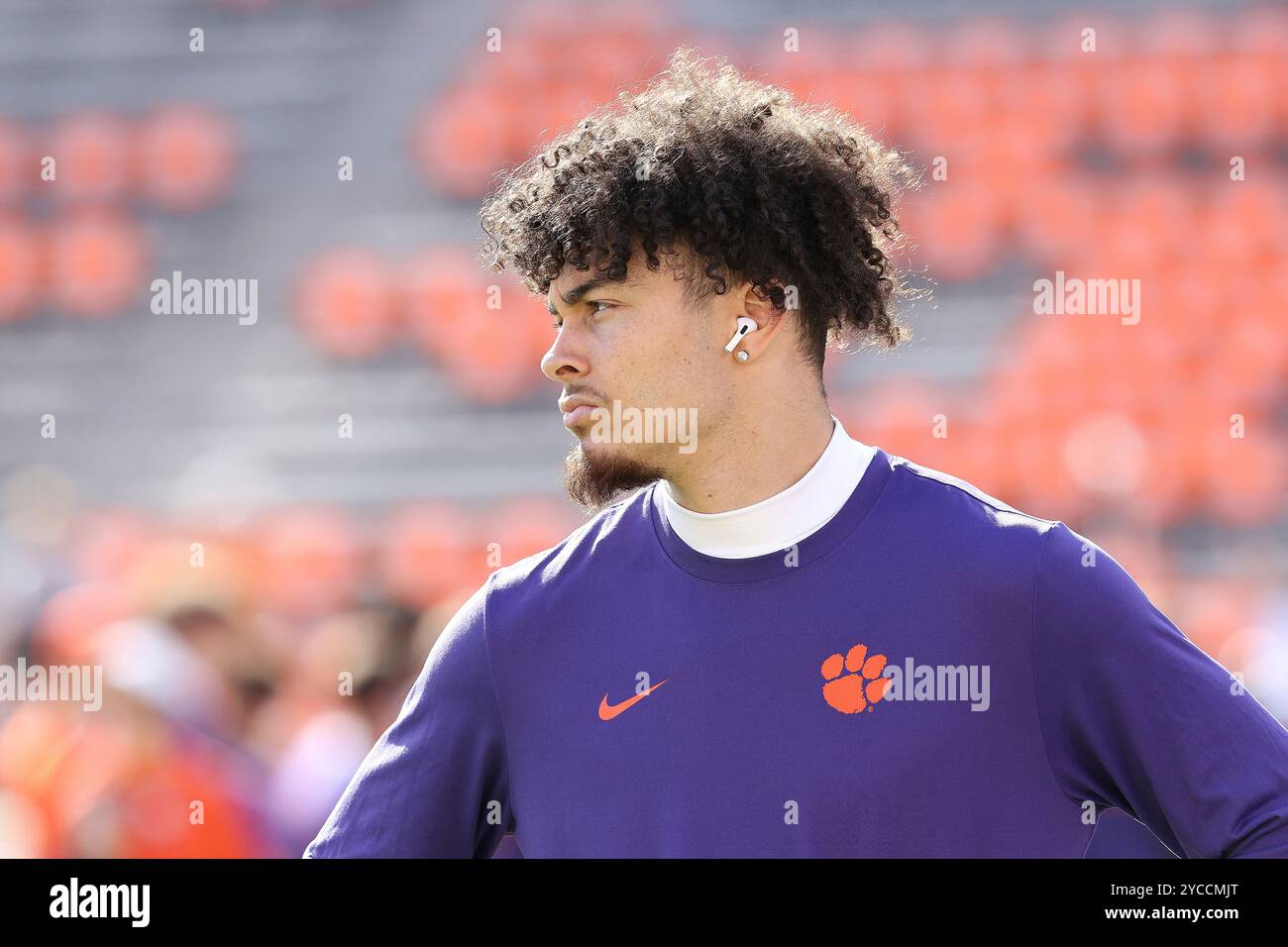 CLEMSON, SC - OCTOBER 19: Clemson Tigers corner back Jeadyn Lukus (10 ...