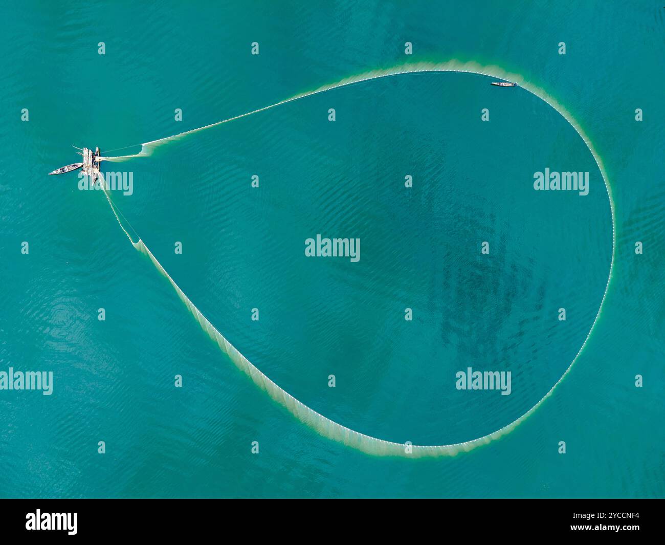 Aerial view of fishing in kaptai lake hi-res stock photography and ...