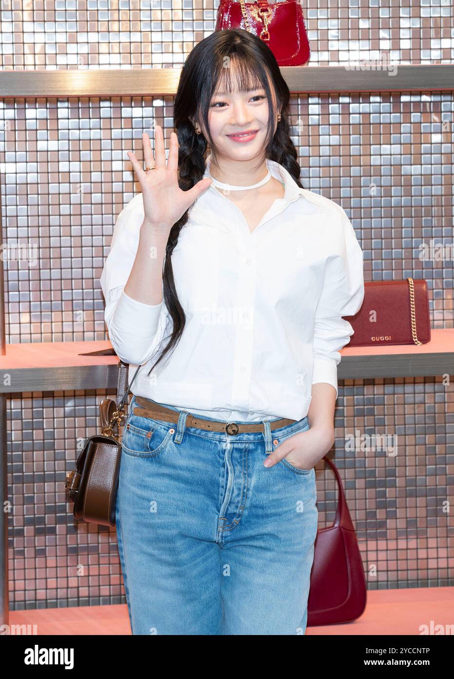 Seoul, South Korea. 22nd Oct, 2024. singer Hani, member of P-Pop girl group NewJeans, attends a ...