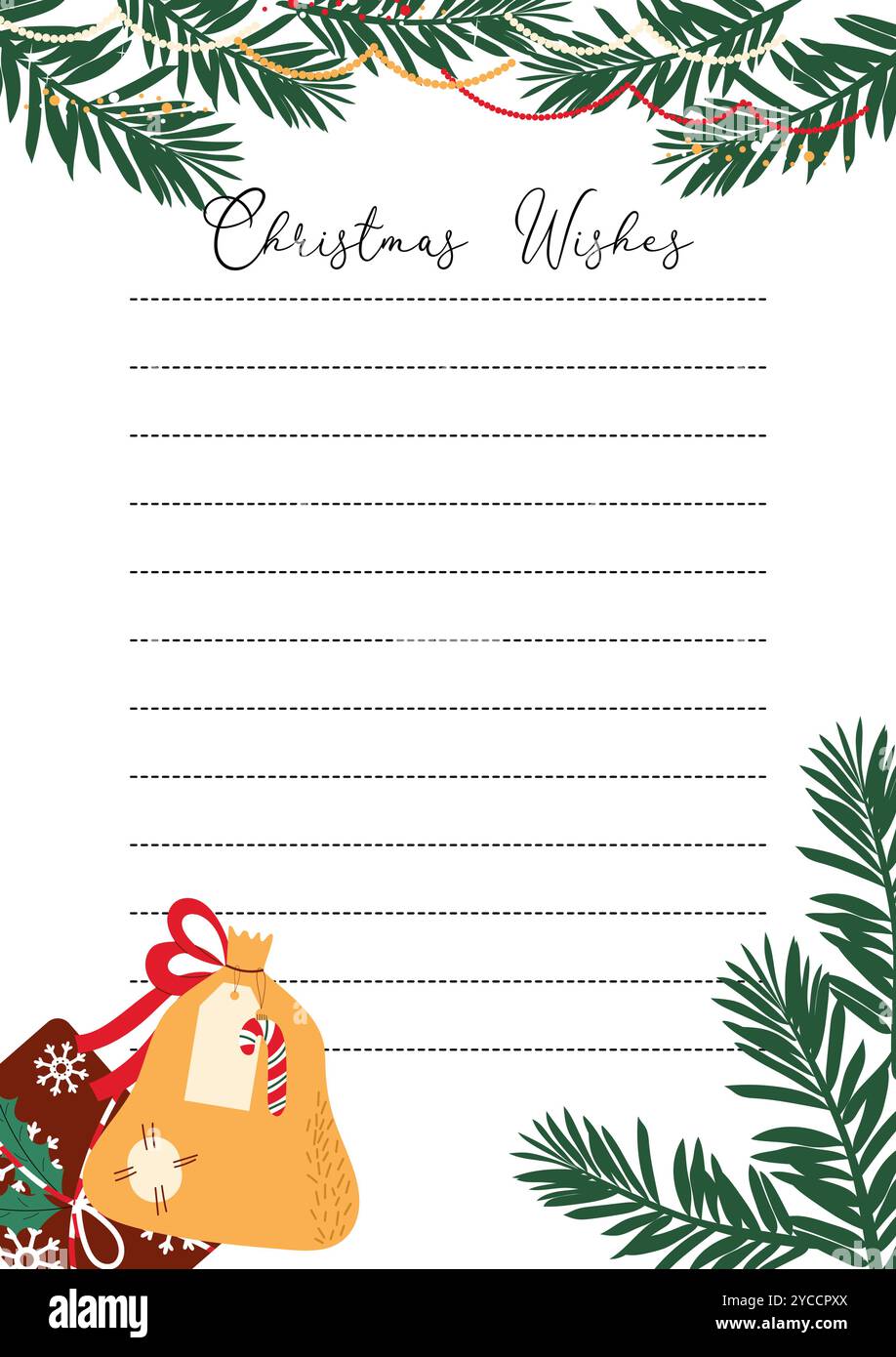 Template wish list on Stock Vector Images - Alamy